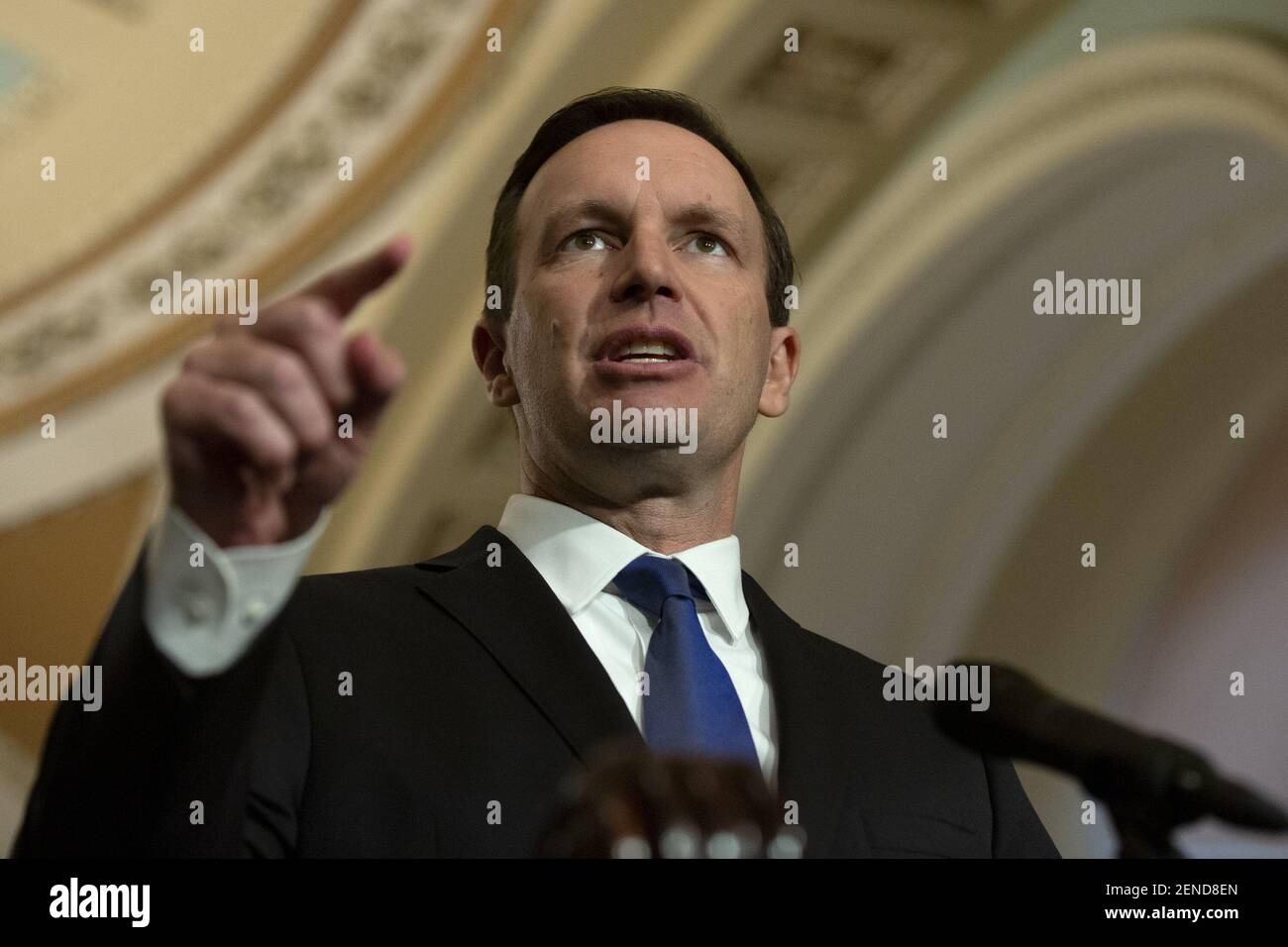 United States Senator Chris Murphy (Democrat of Connecticut) speaks at ...