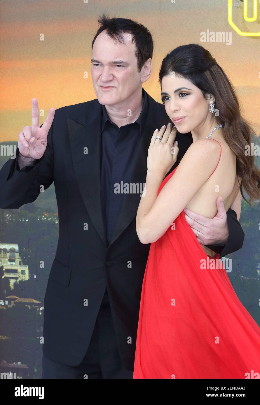 Quentin Tarantino and Daniella Pick on the red carpet for the Once Upon ...