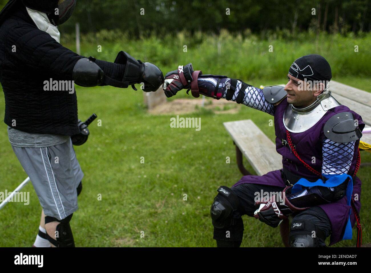Jay Madan is congratulated for his efforts after being taken out by ...
