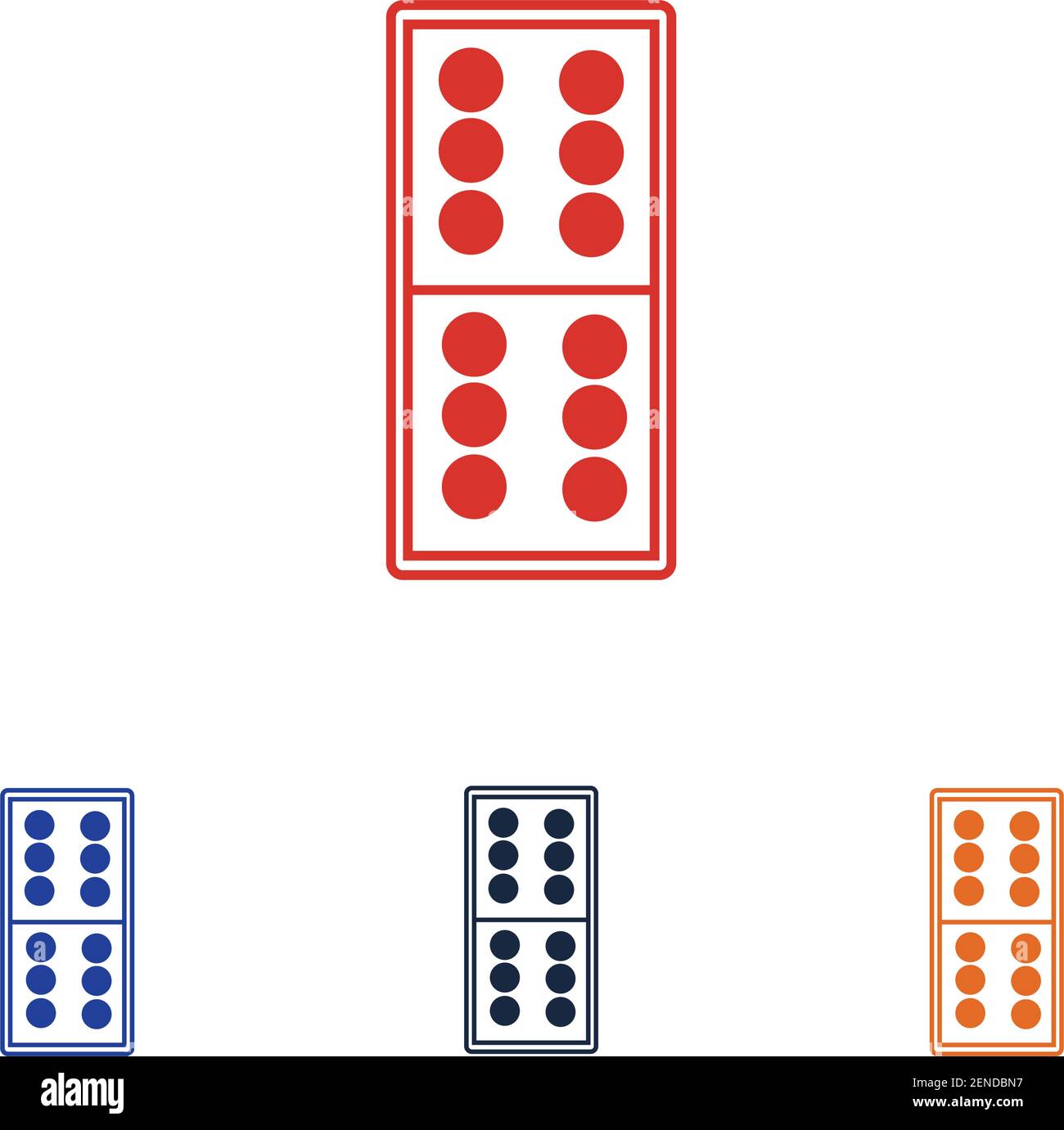 Domino Vector illustration,domino card icon template vector ...