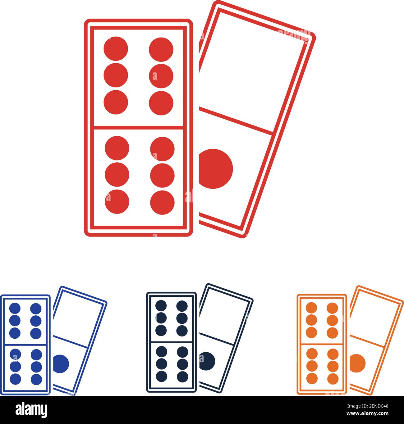 Domino Vector illustration,domino card icon template vector ...
