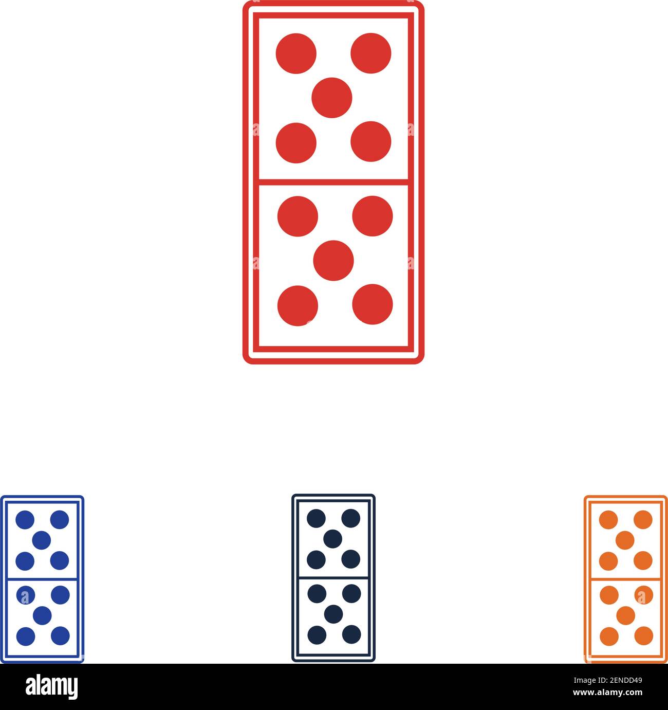 Domino Vector illustration,domino card icon template vector ...
