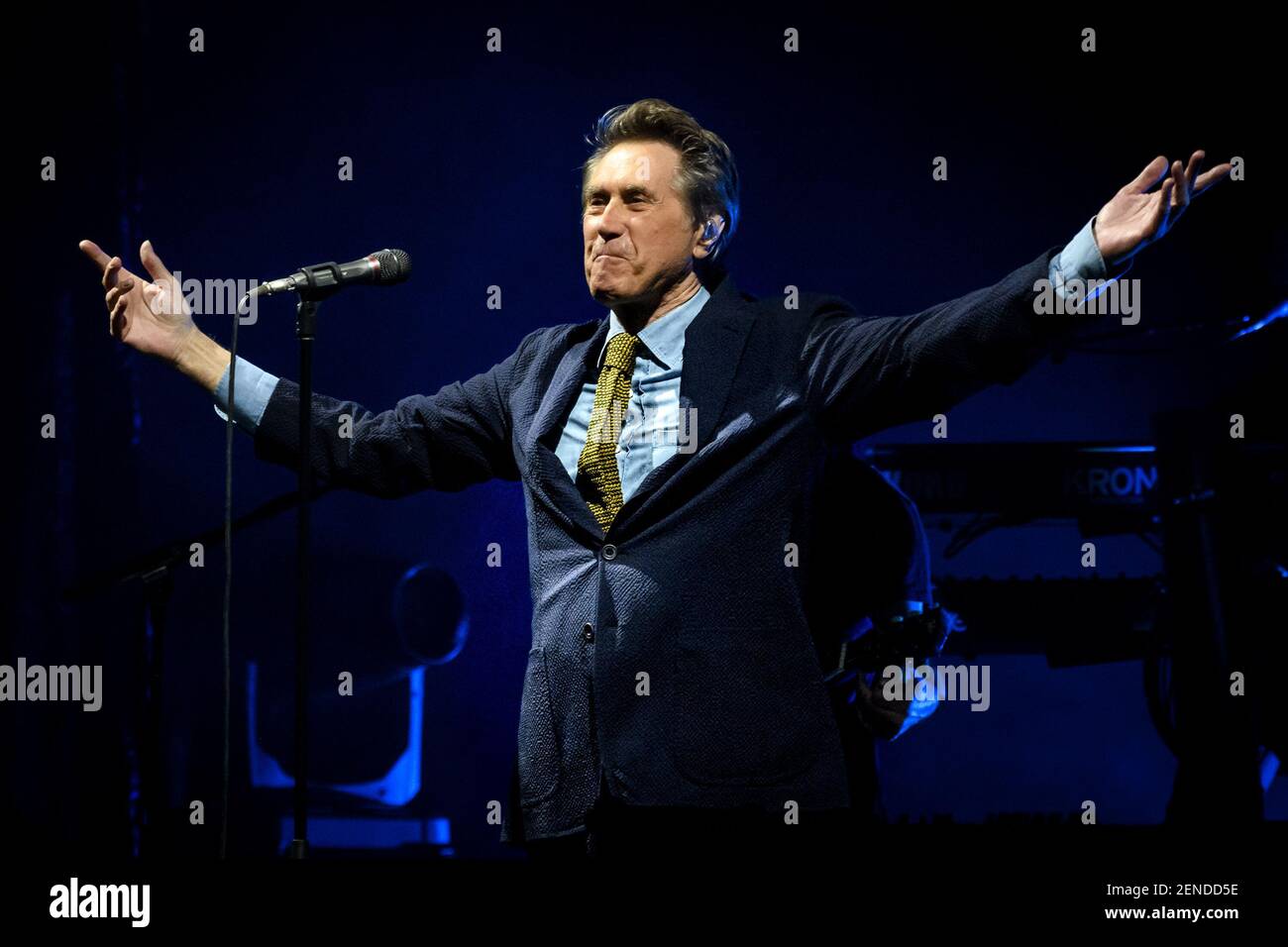 English singer and songwriter, Bryan Ferry, lead singer of 70's music ...