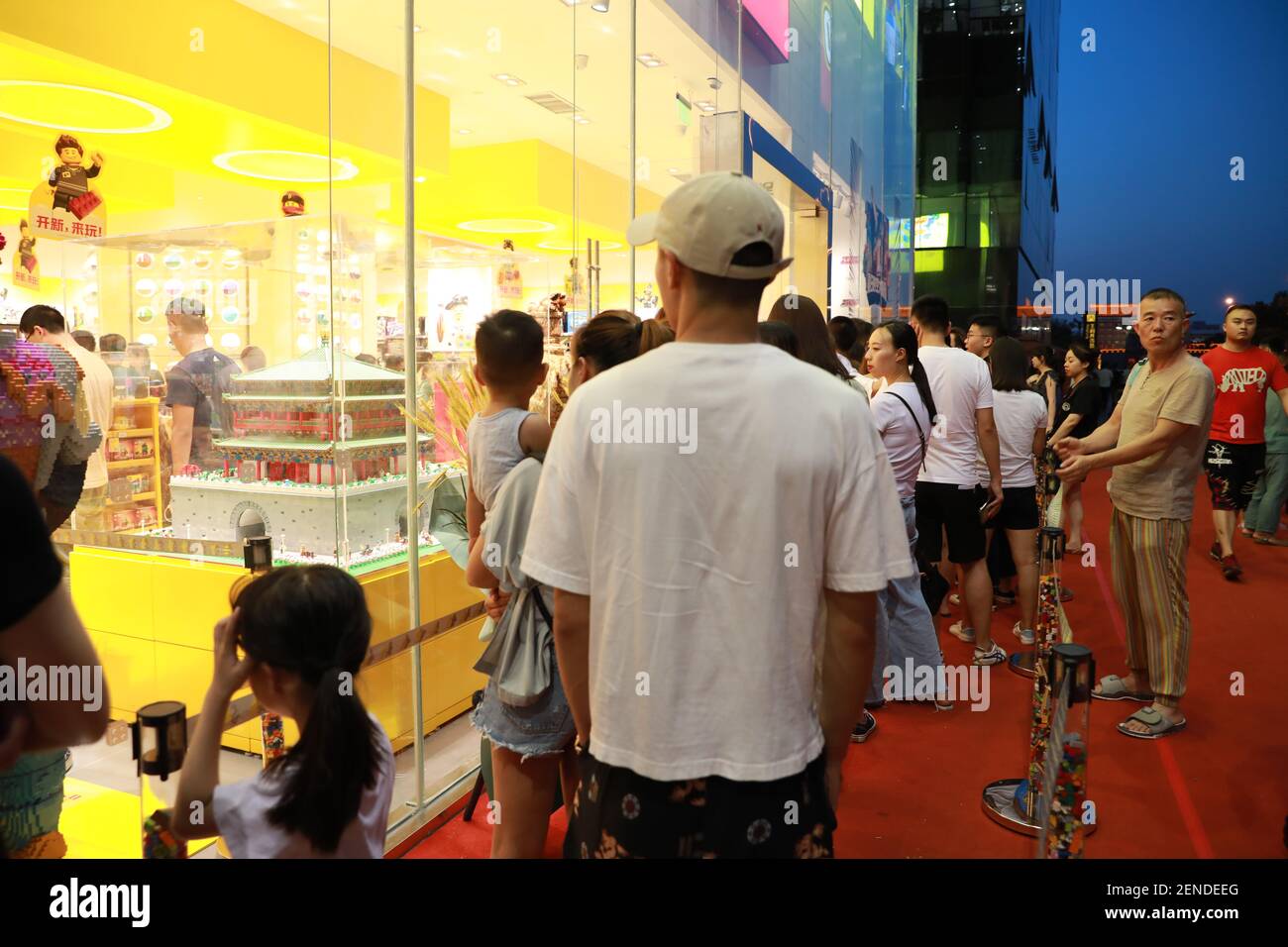 A replica of the Bell Tower made of Lego bricks is displayed at the ...