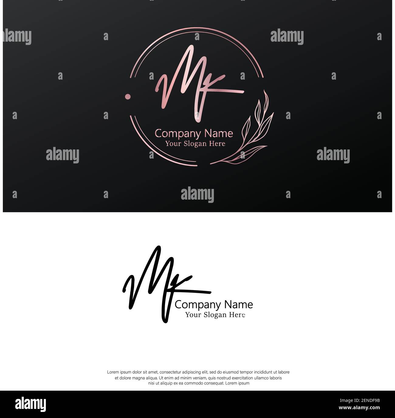 M K MK Initial letter handwriting and signature logo. Beauty vector ...