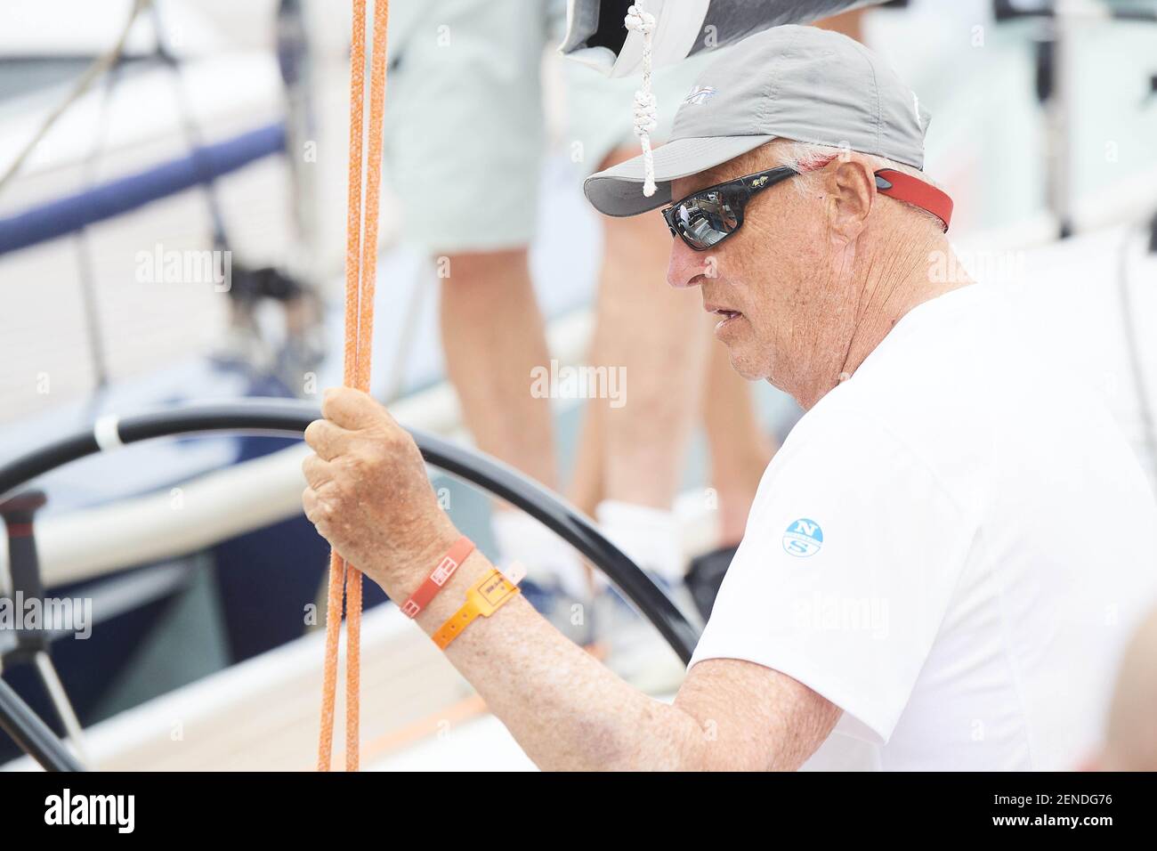 01-08-2019 Copa King Harald V of Norway arrrive at the Nautico club ...
