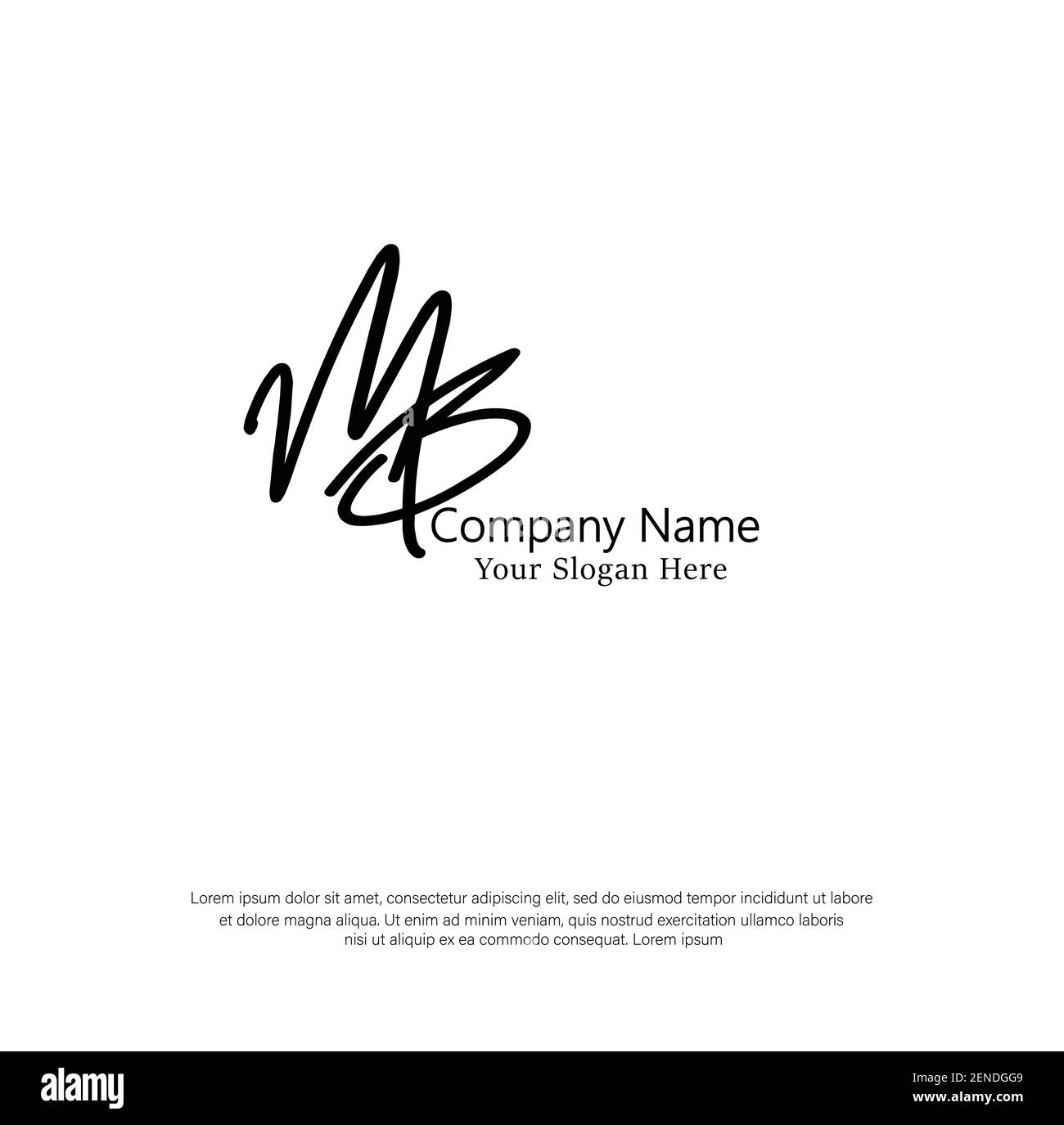 M B MB Initial letter handwriting and signature logo. Beauty vector ...