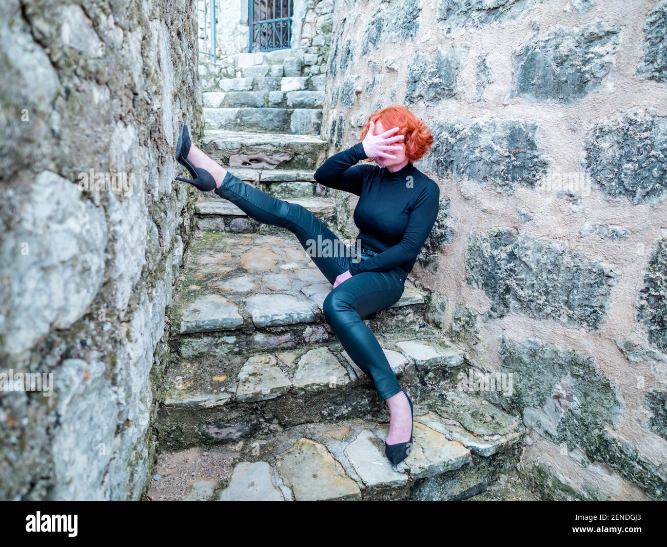 Womans Red Heels Pants High Resolution Stock Photography and Images - Alamy
