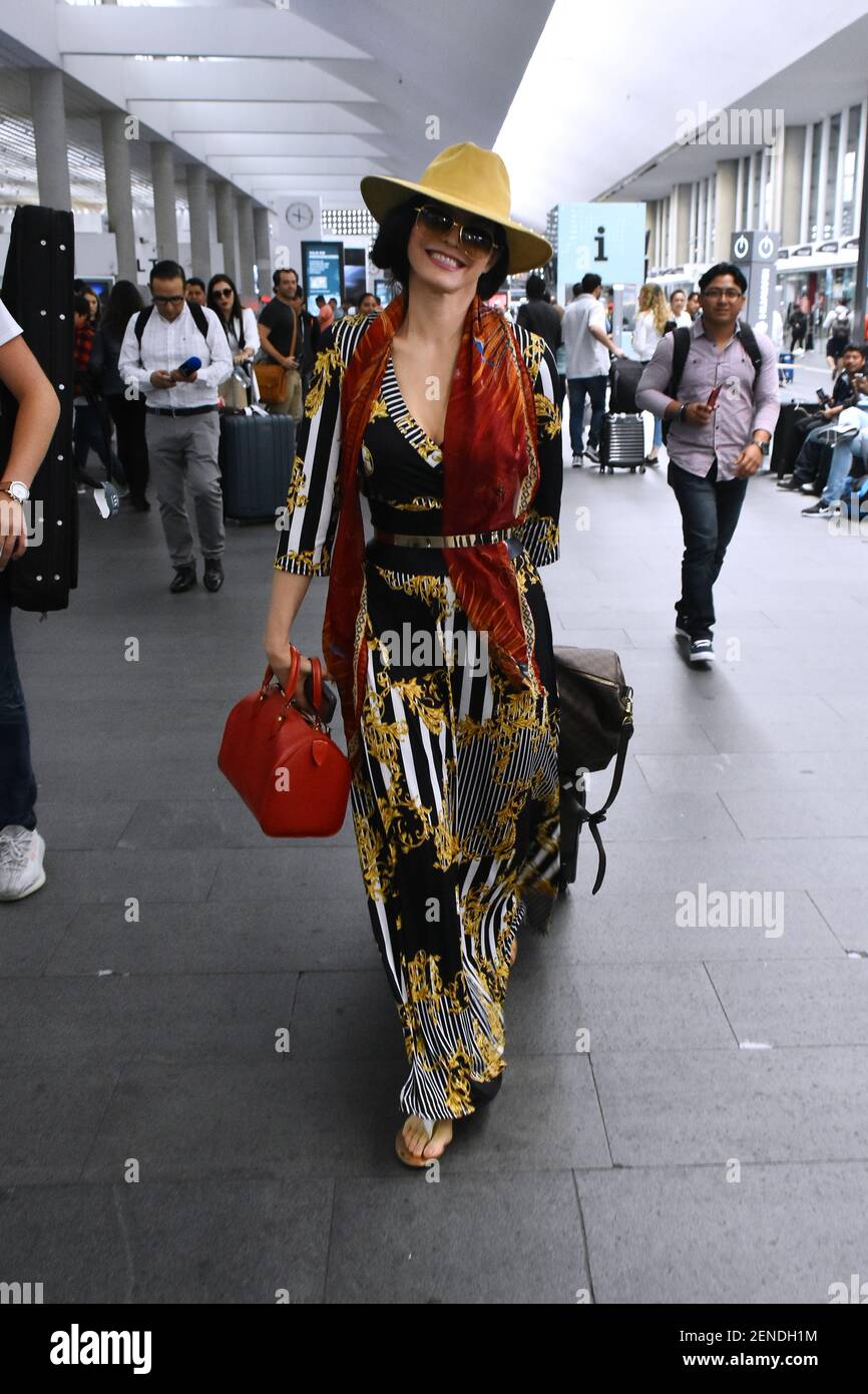 MEXICO CITY, MEXICO - AUGUST 1: Singer Ana Barbara seen before boarding ...