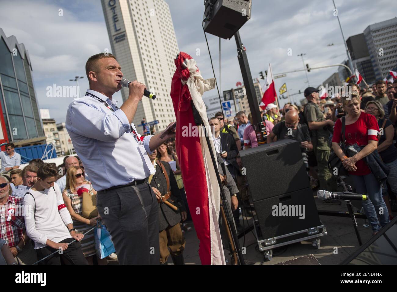 Robert Bakiewicz - the leader of the National Radical Camp (ONR) speaks ...