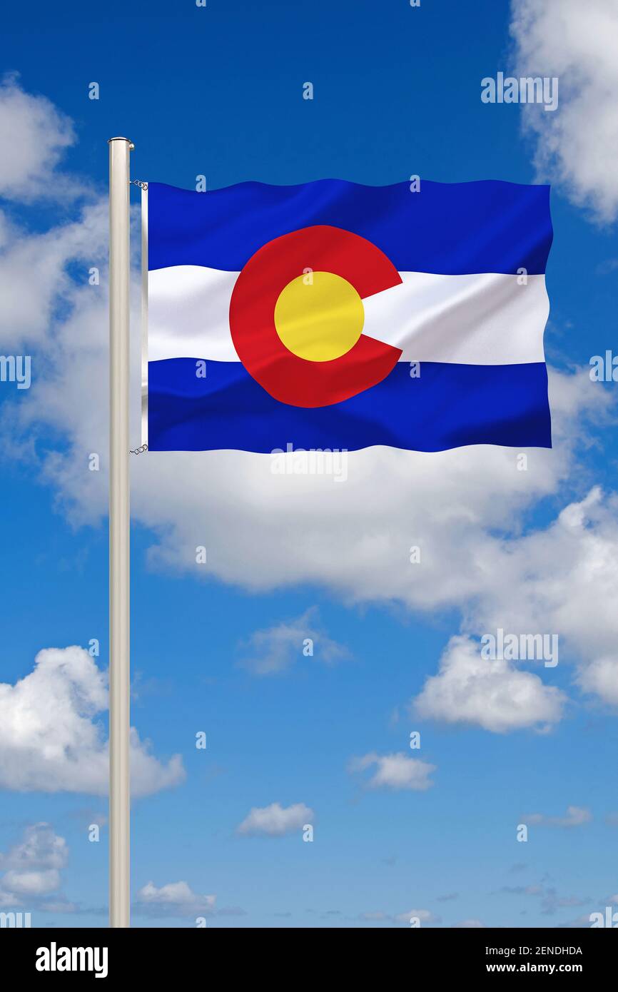 Die Flagge von Colorado, USA Stock Photo - Alamy