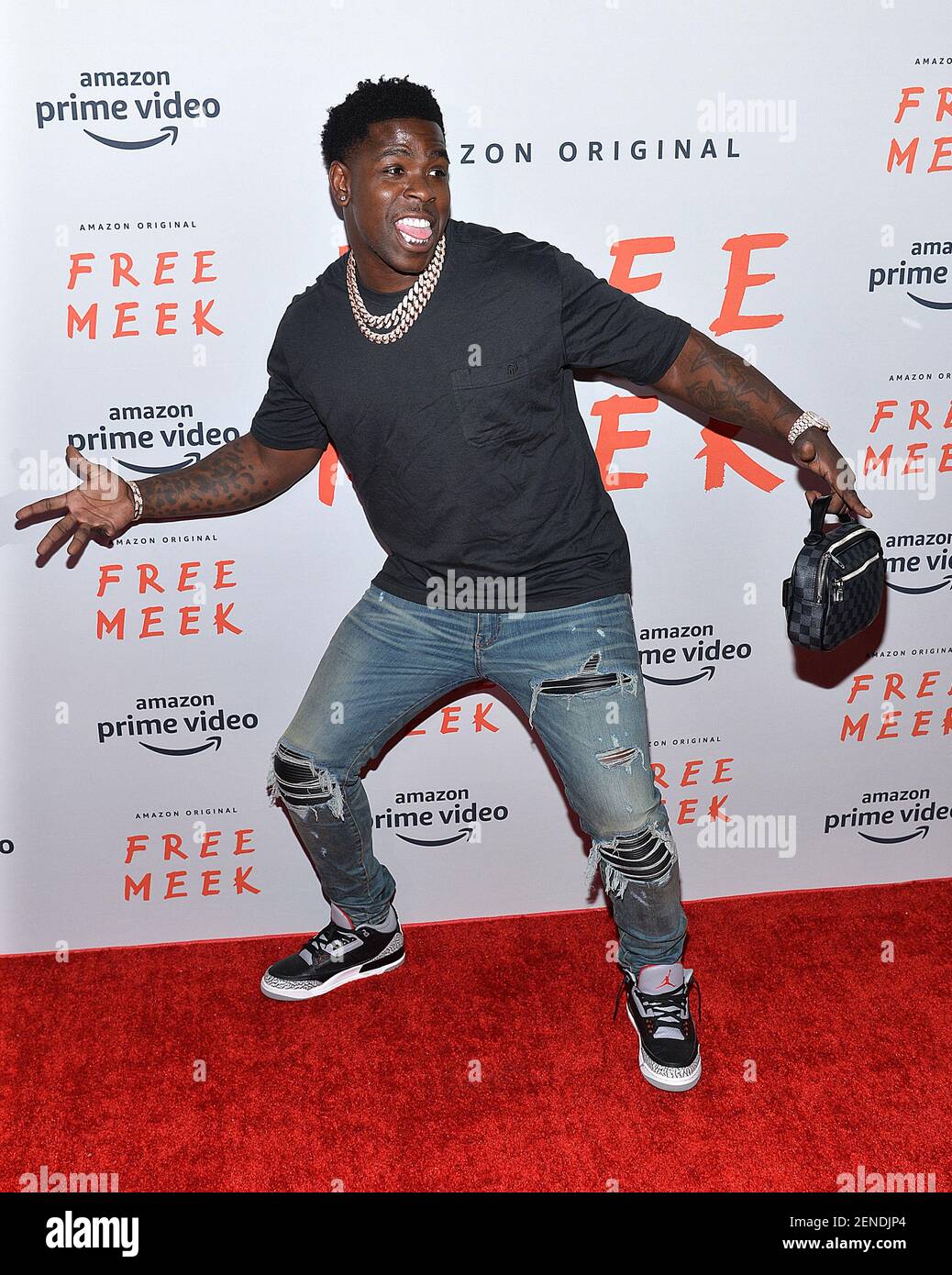 Rapper Casanova attends the "Free Meek" World Premiere at The Ziegfeld ...