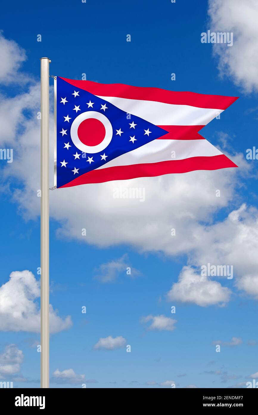 Die Flagge von Ohio, Bundesstaat, USA Stock Photo - Alamy