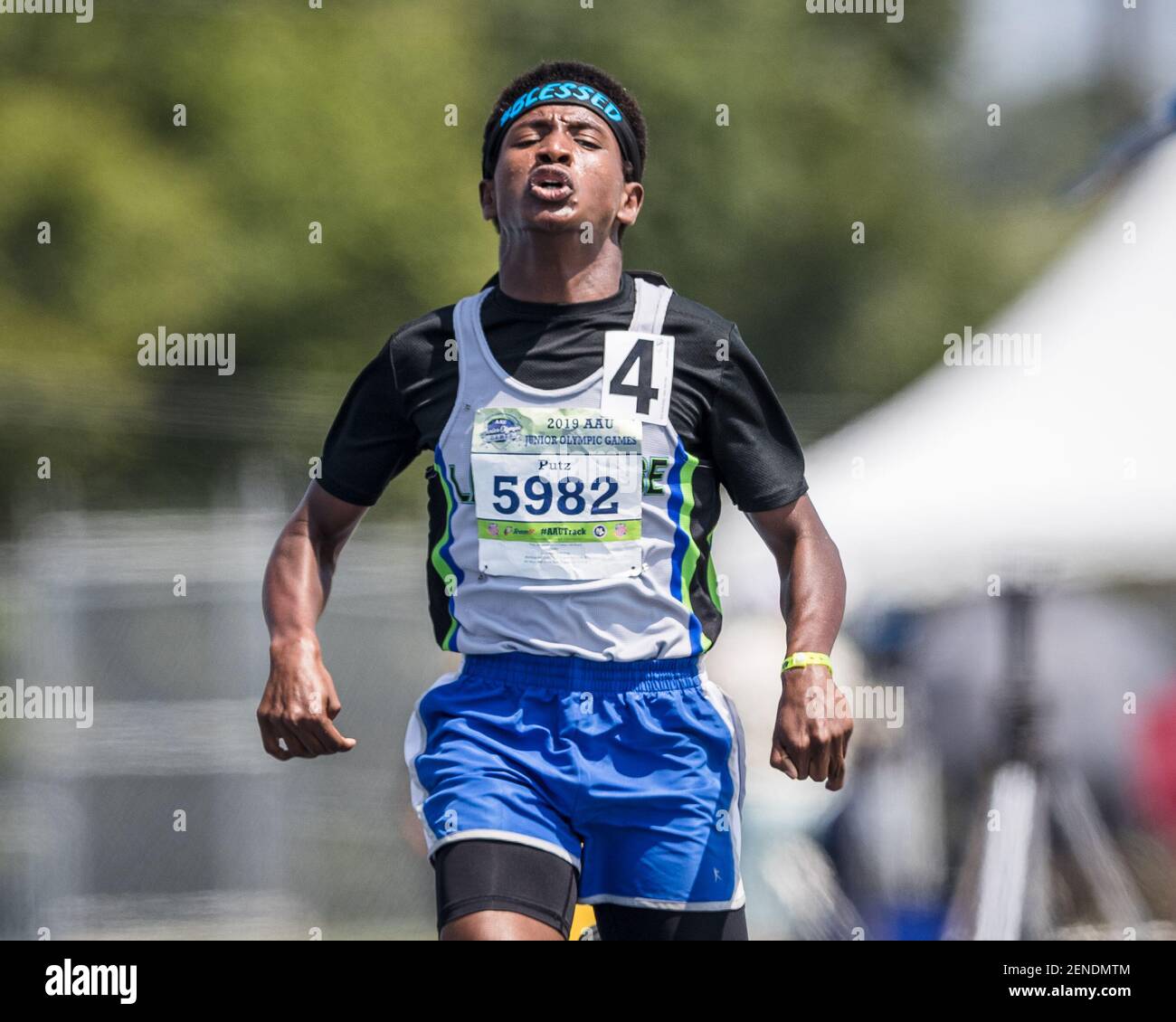 August 1, 2019: Amanuel Putz sets a national record winning the Boys ...
