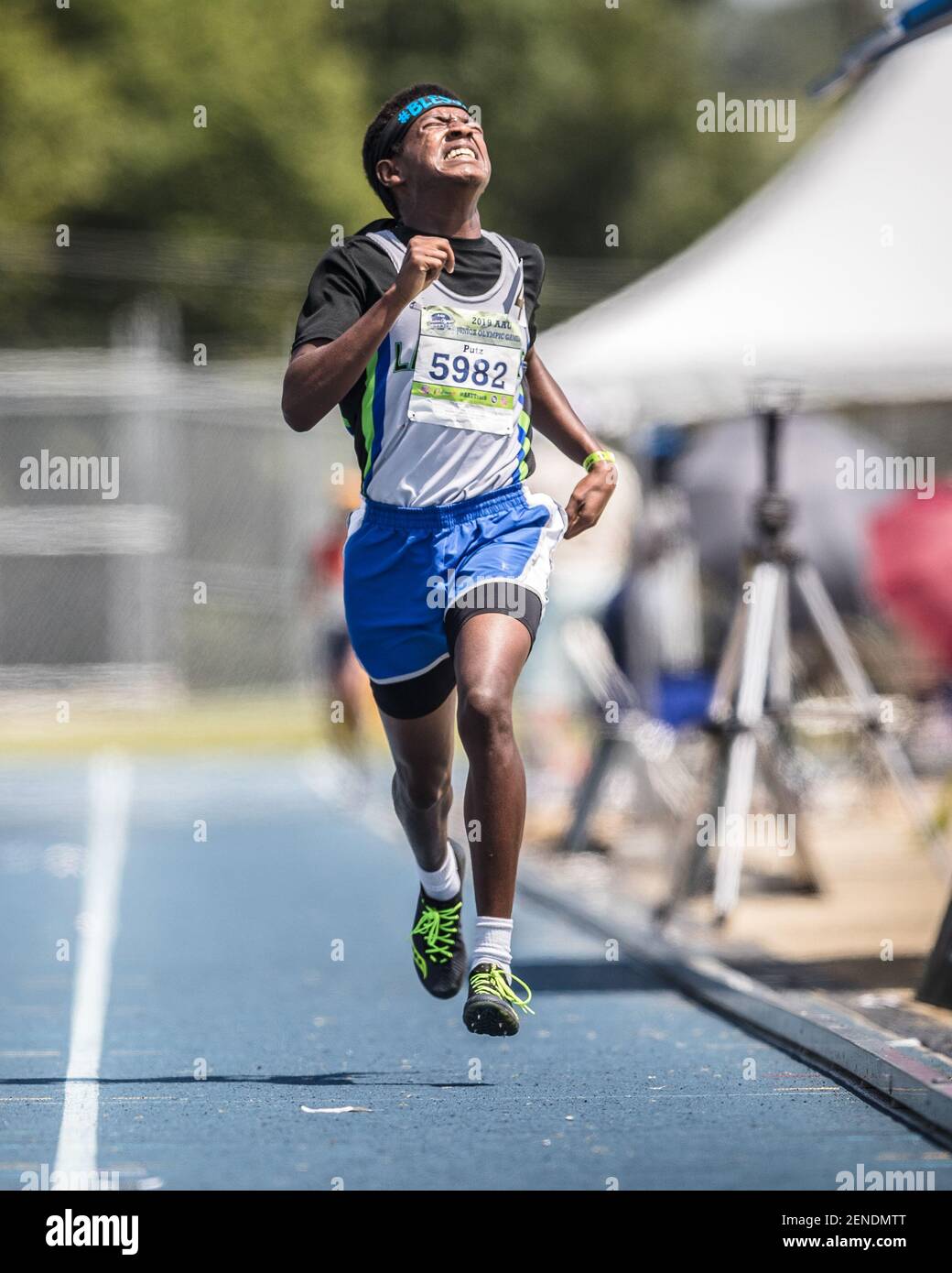 August 1, 2019: Amanuel Putz sets a national record winning the Boys ...