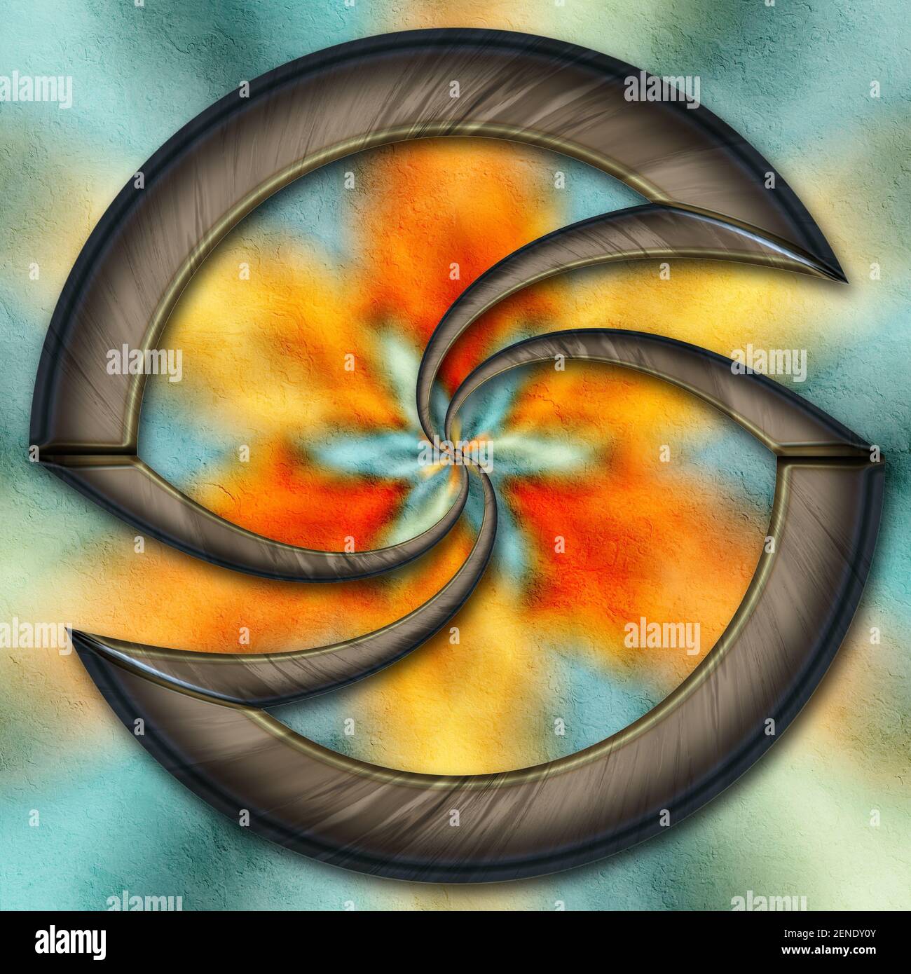 3D rendering elegant combo creative graphics artwork with fractal on ...