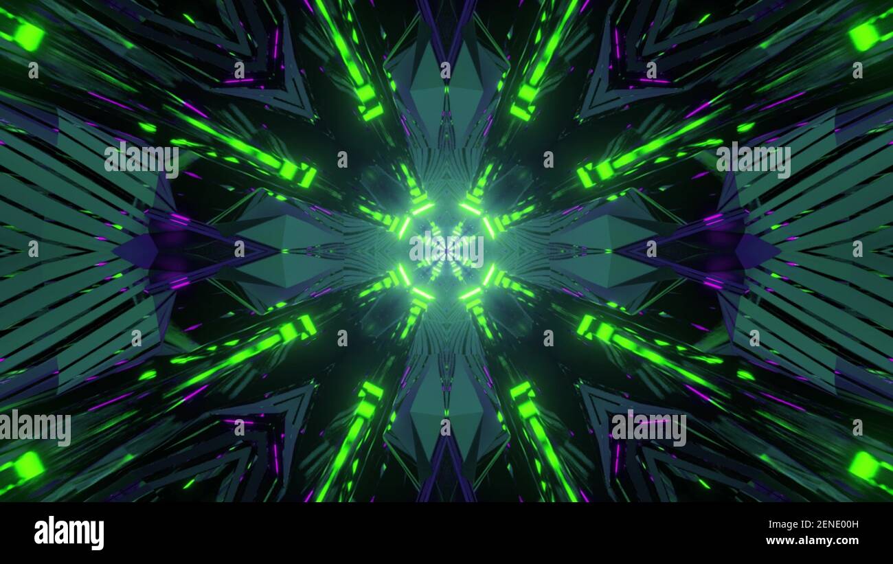 Glowing crystal rays of futuristic 3d illustration Stock Photo - Alamy