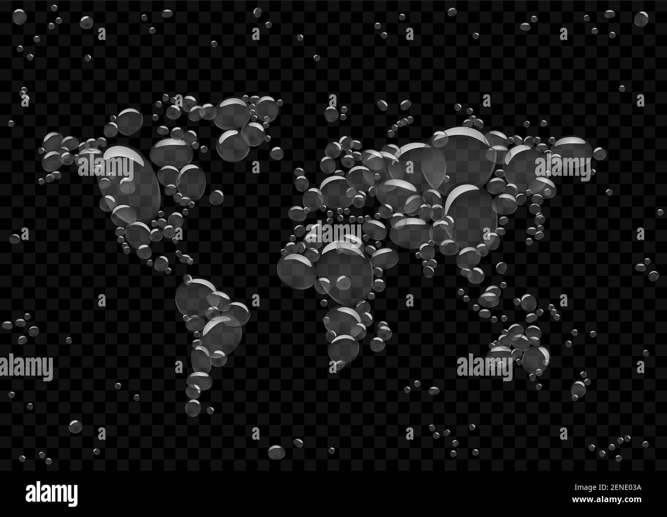 water bubbles world map dark background Stock Vector Image & Art - Alamy