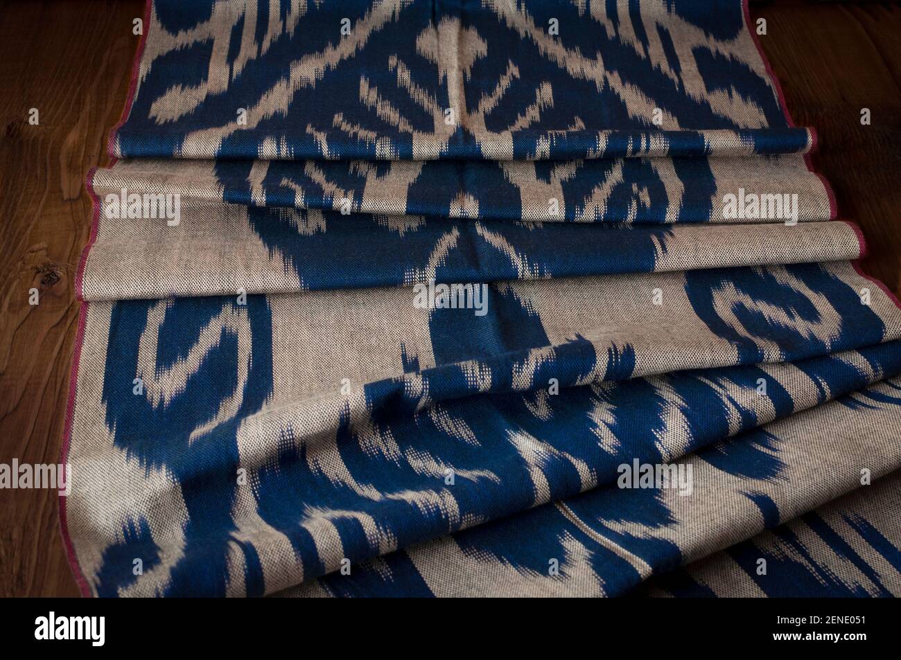 Margilan adras, Uzbek textiles. A piece of fabric Stock Photo - Alamy