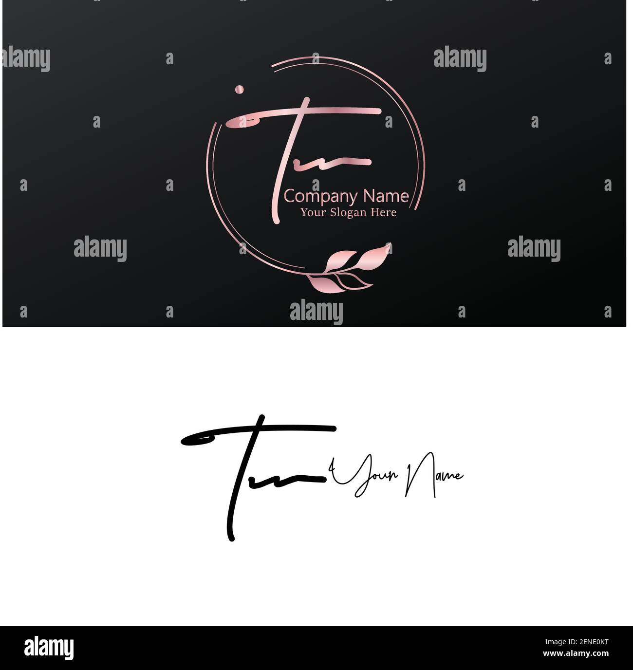 T W TW Initial letter handwriting and signature logo. Beauty vector ...