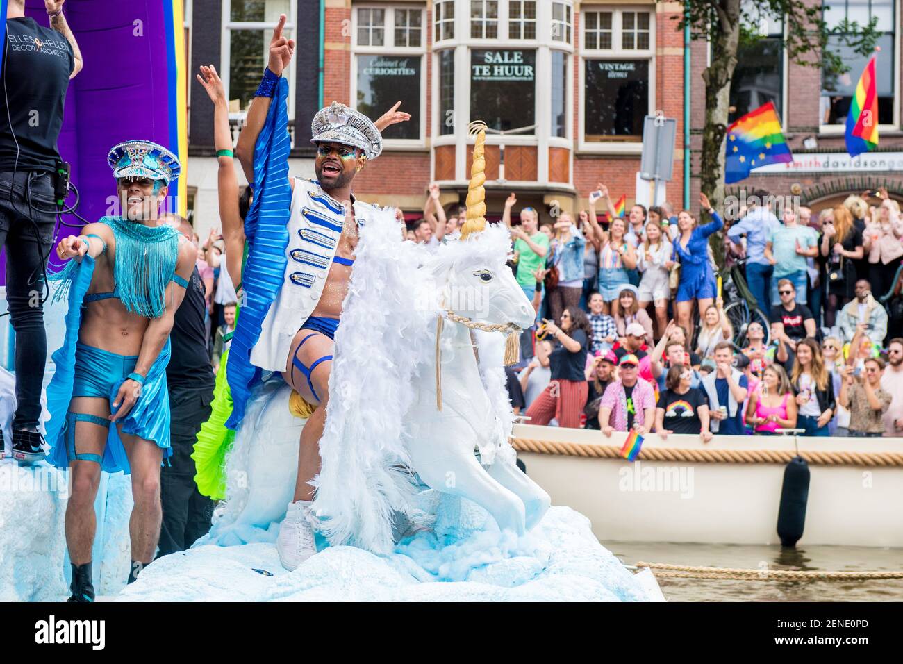 Canal Parade during Amsterdam Gay Pride 2019. Amsterdam, Netherlands ...