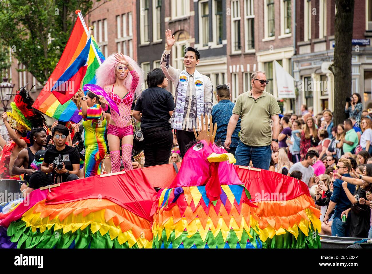 Canal Parade during Amsterdam Gay Pride 2019. Amsterdam, Netherlands ...
