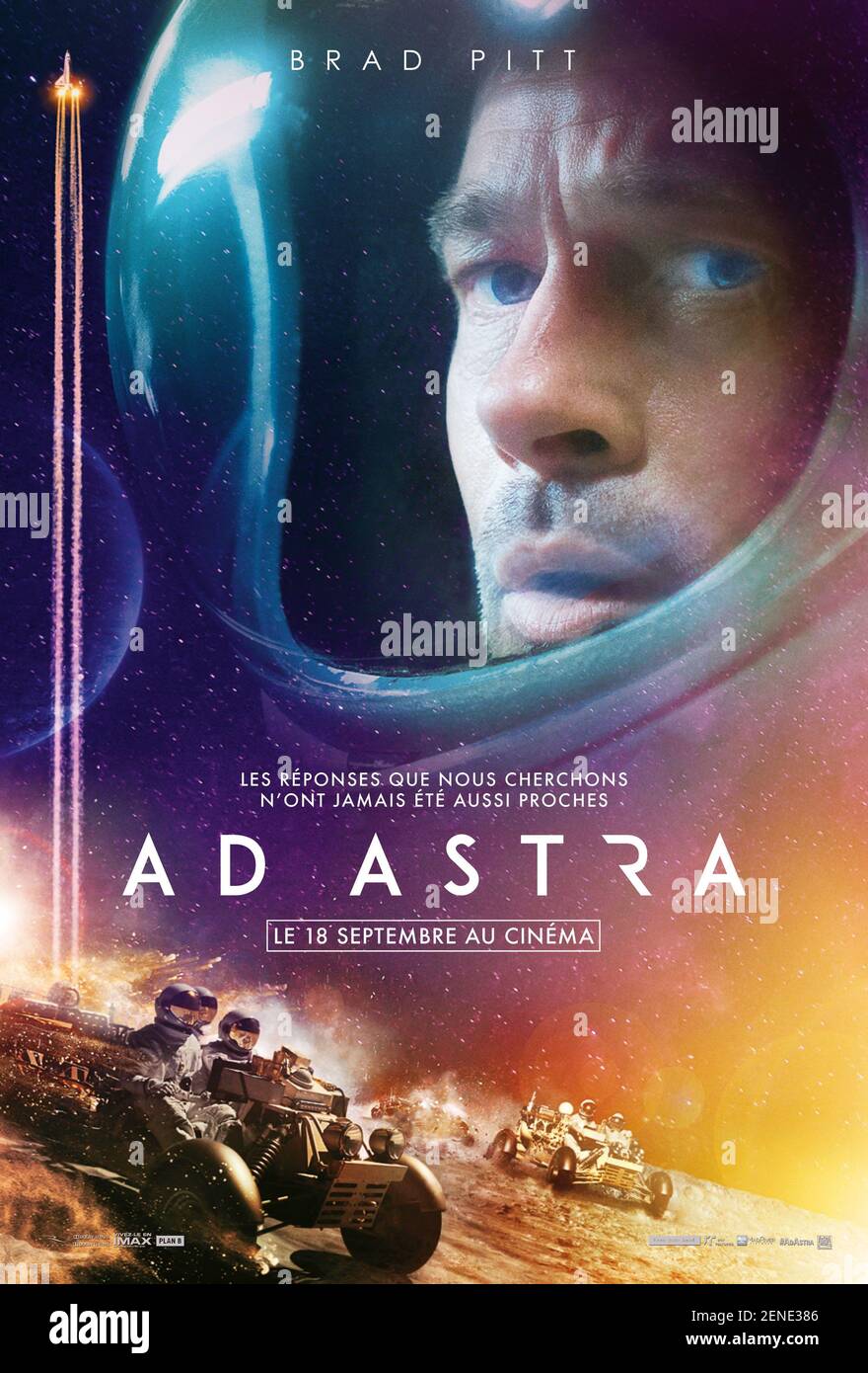 Ad Astra Year : 2019 USA Director : James Gray Brad Pitt French poster ...