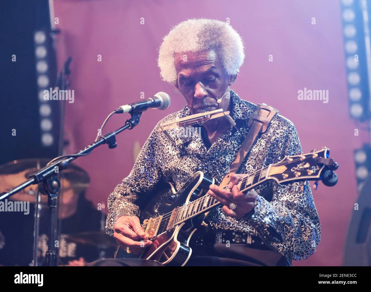 Leon Atkins better known as Lil’ Jimmy Reed, singer and songwriter ...