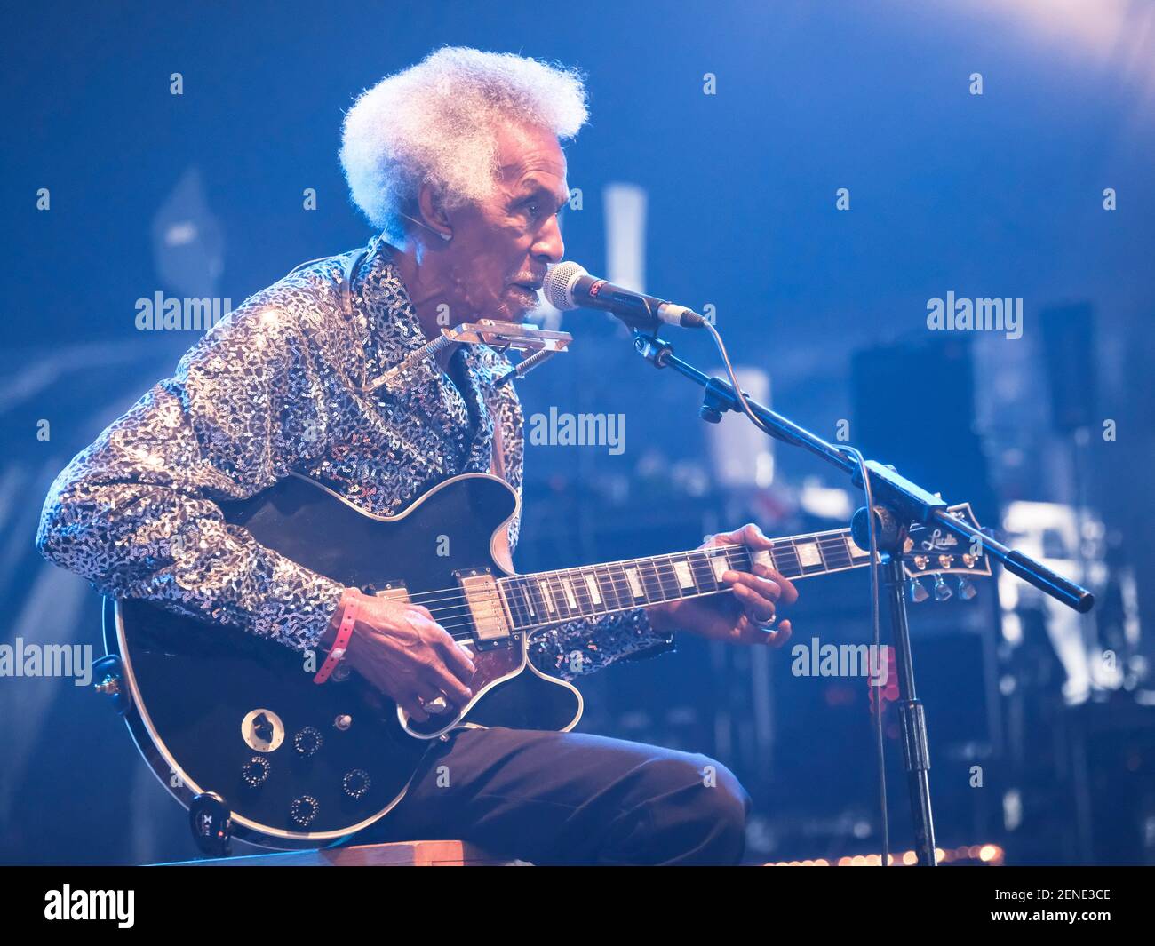 Leon Atkins better known as Lil’ Jimmy Reed, singer and songwriter ...