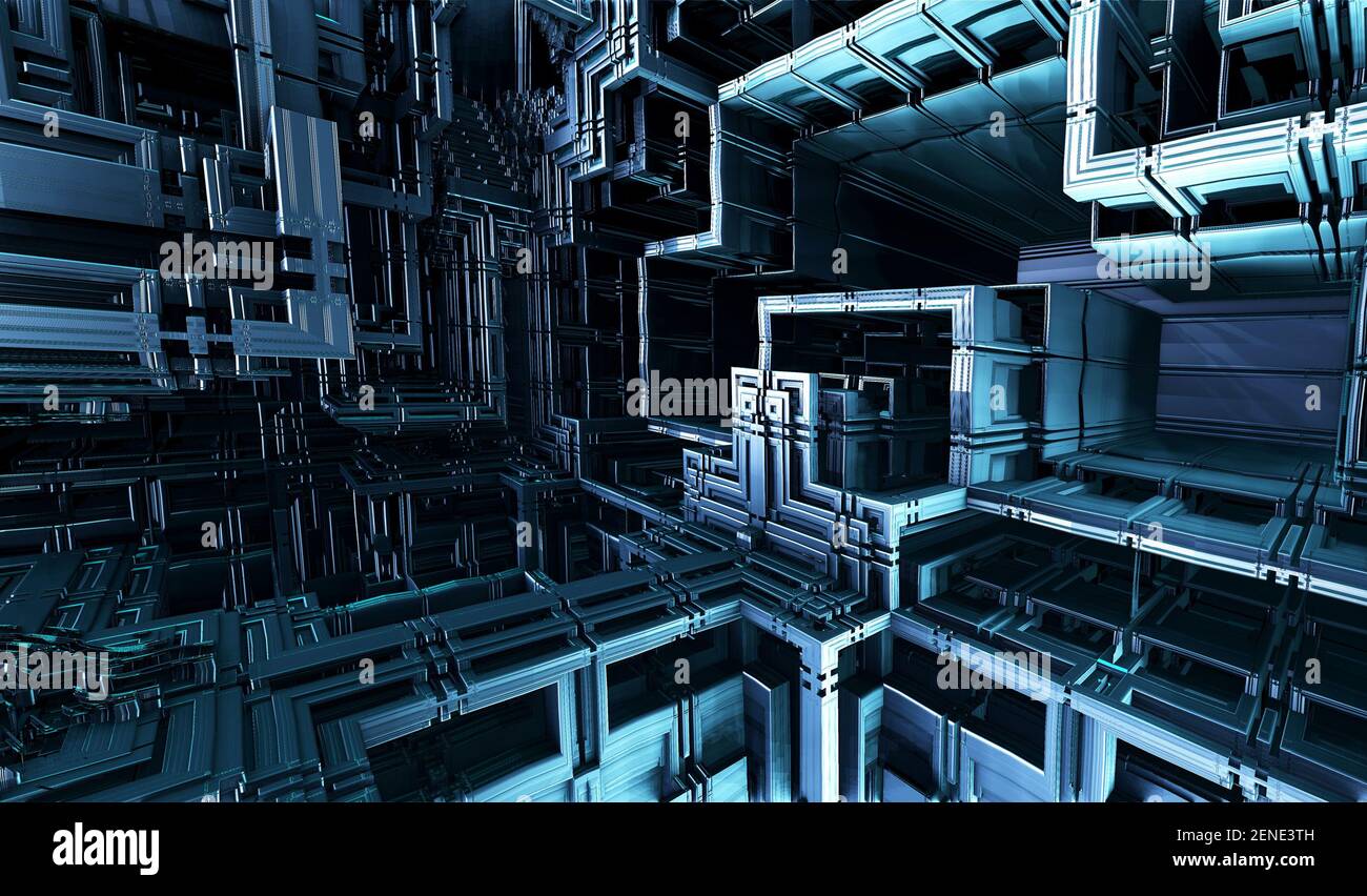 Computer rendered virtual scenery for creative design Stock Photo - Alamy