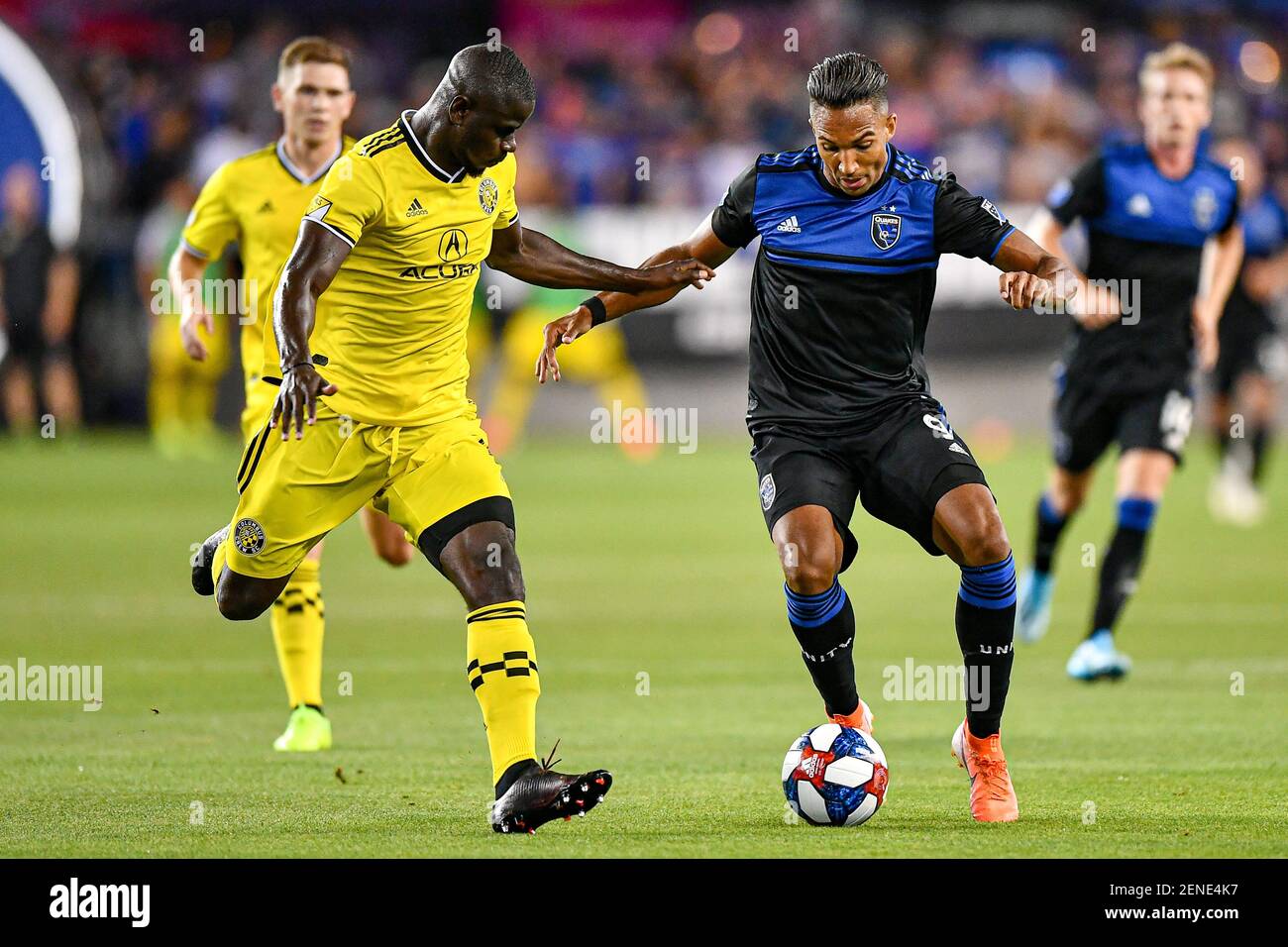 August 3, 2019: San Jose Earthquakes forward Danny Hoesen (9) in action ...