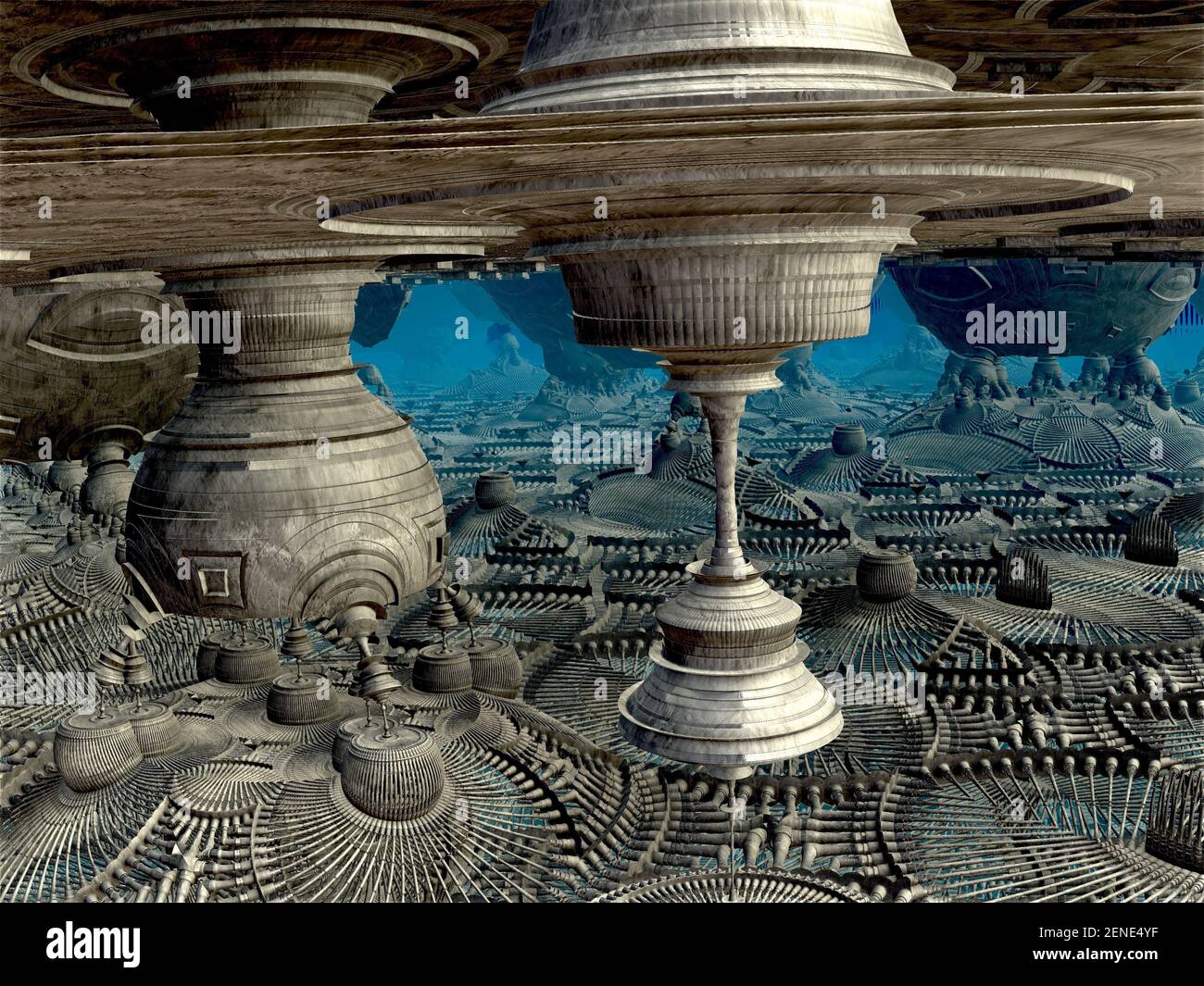 Computer rendered virtual scenery for art and entertainment Stock Photo ...