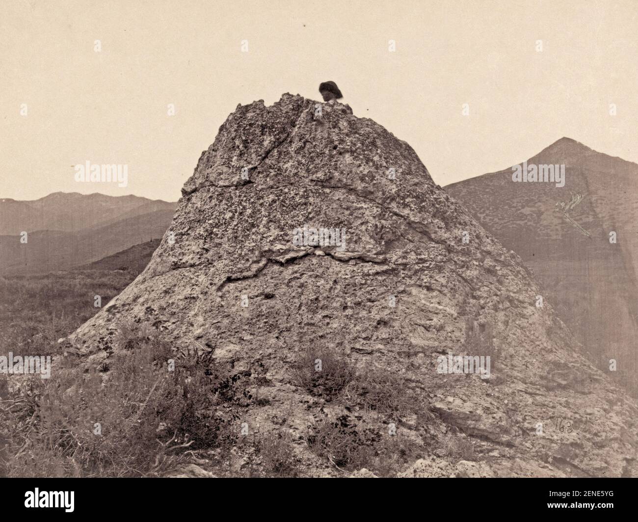 Hot Spring Cone, Provo Valley, Utah - Timothy O'Sullivan, 1869 Stock ...