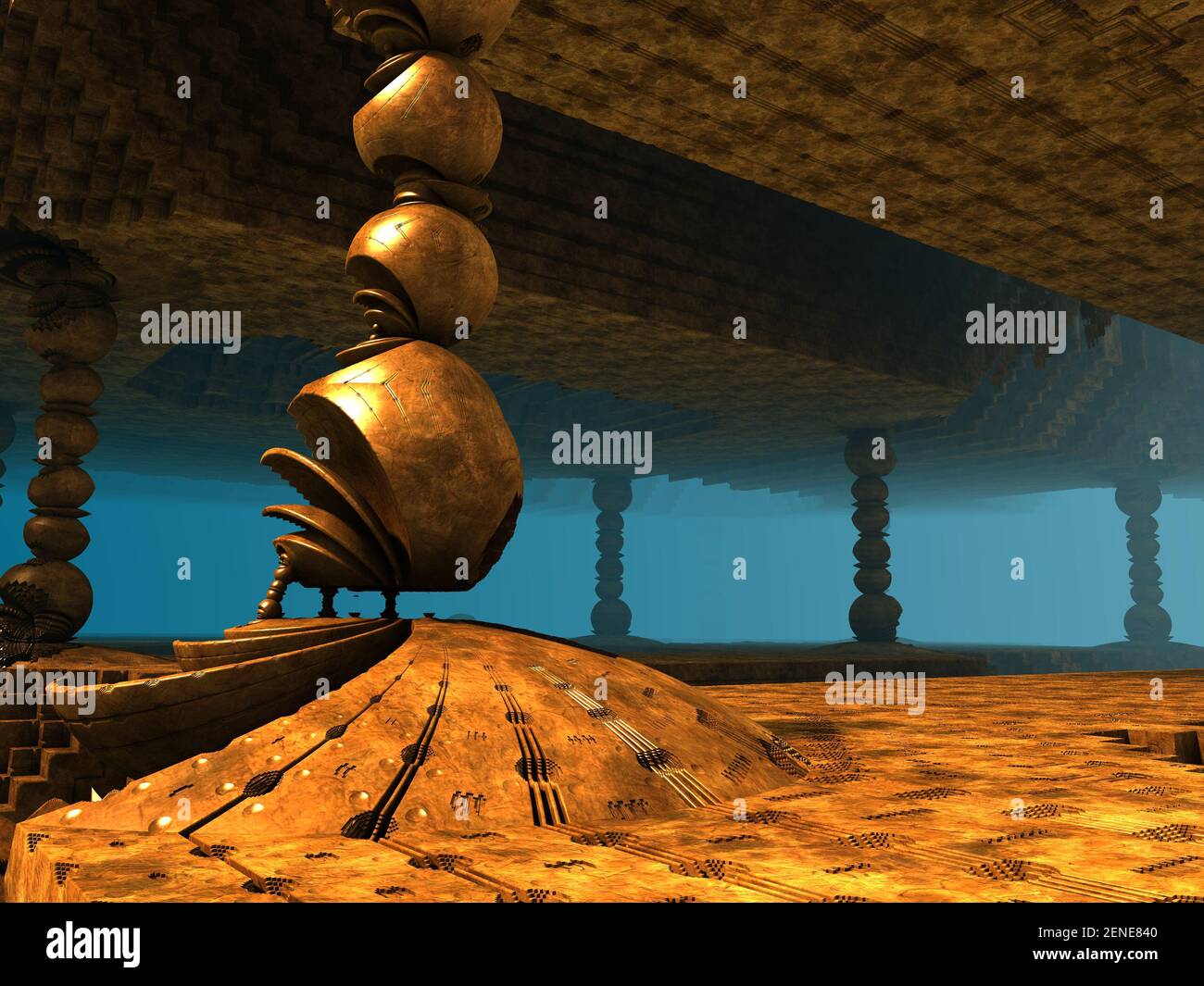 Computer rendered virtual scenery for art and entertainment Stock Photo ...