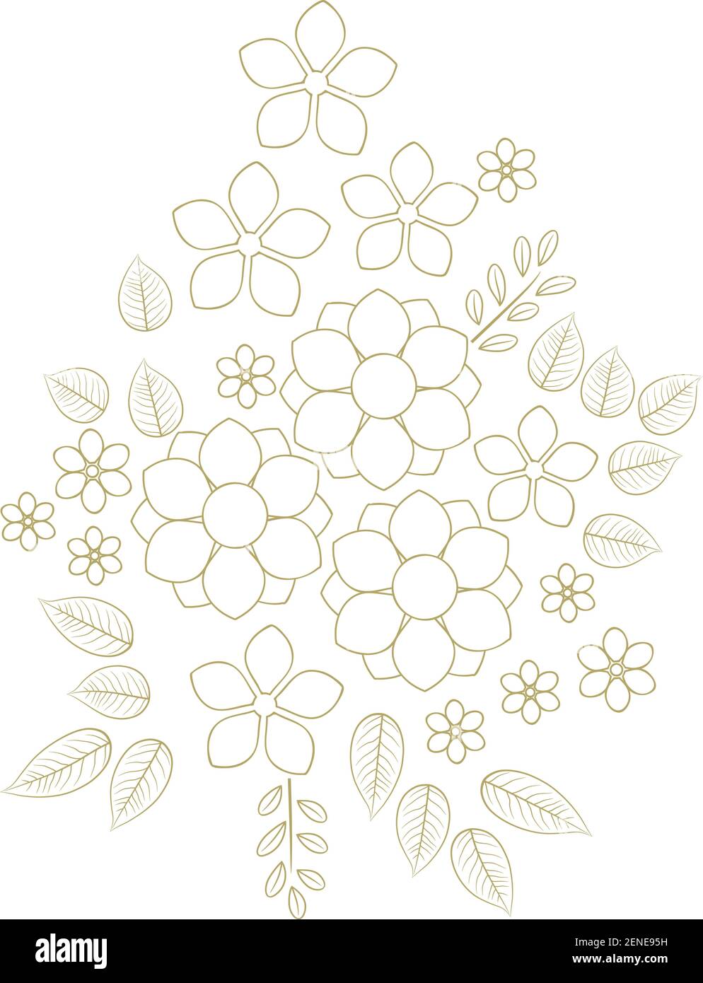 Golden flowers, vector Stock Vector Image & Art - Alamy
