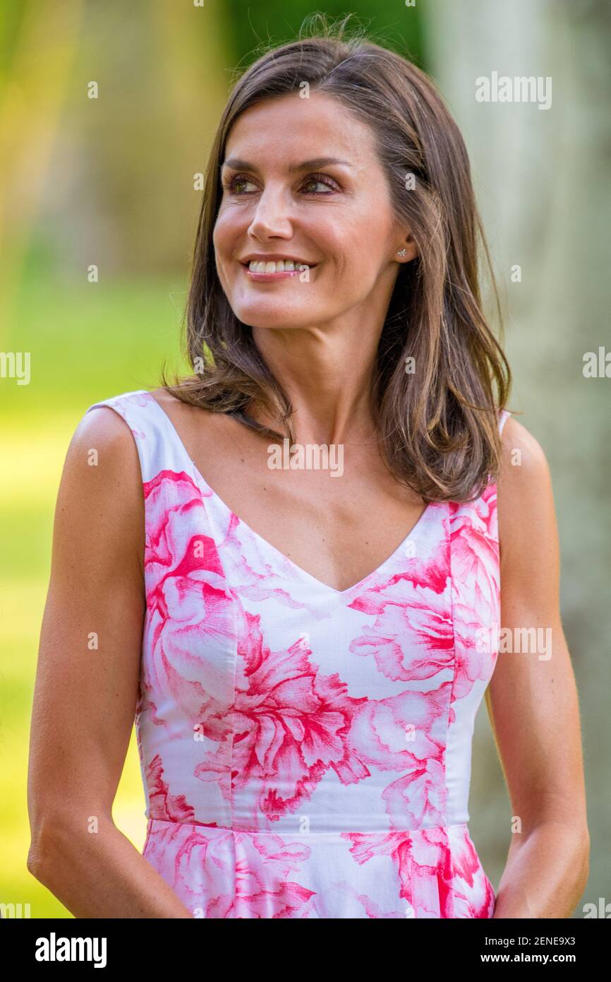 Queen Letizia of Spain during the summer photosession where the family ...