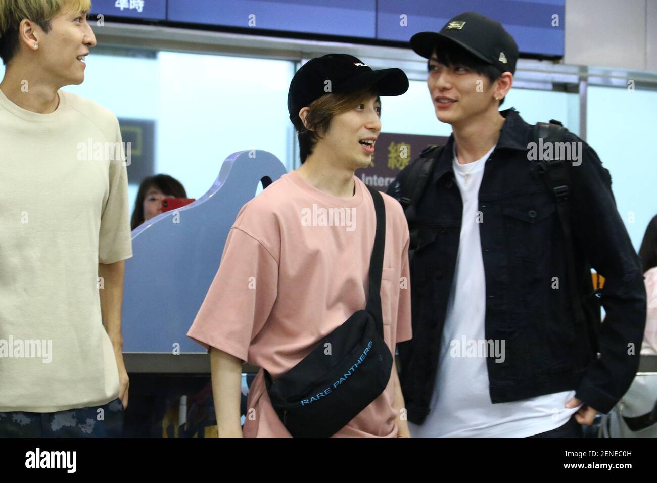 Ryohei Chiba, Keita Tachibana and Ryuichi Ogata of Japanese pop boy ...