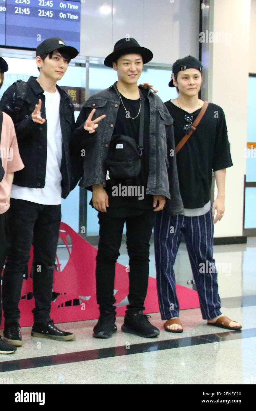 Shinya Taniuchi, Akira Kagimoto and Keita Furuya of Japanese hip-hop ...