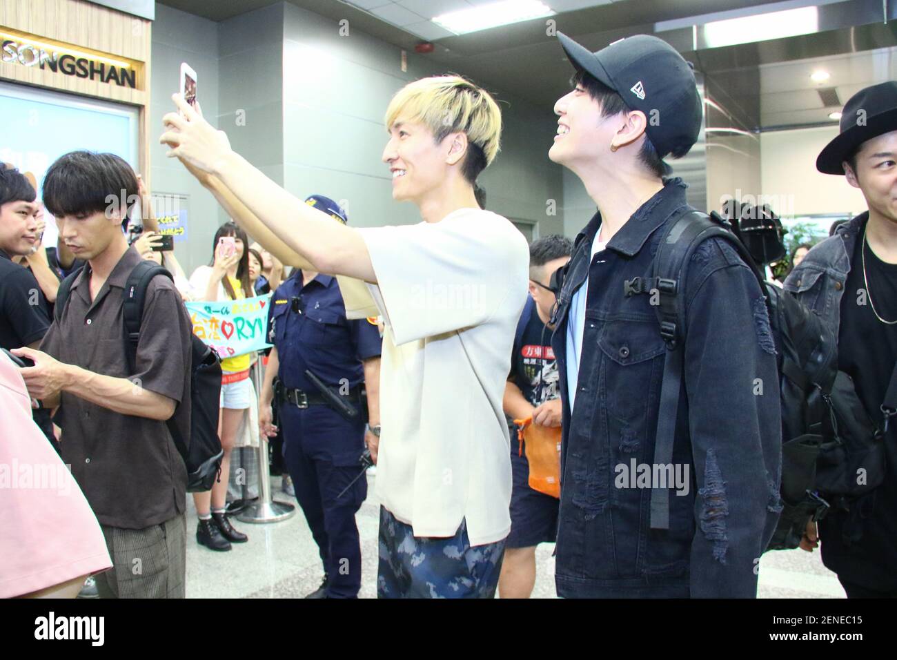 Ryohei Chiba, Keita Tachibana and Ryuichi Ogata of Japanese pop boy ...