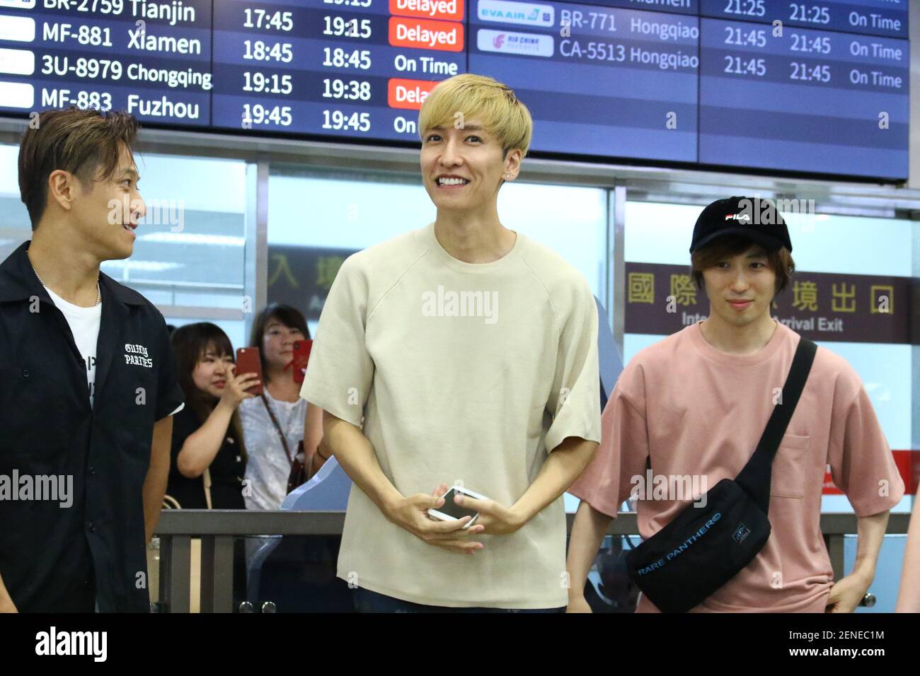 Ryohei Chiba, Keita Tachibana and Ryuichi Ogata of Japanese pop boy ...