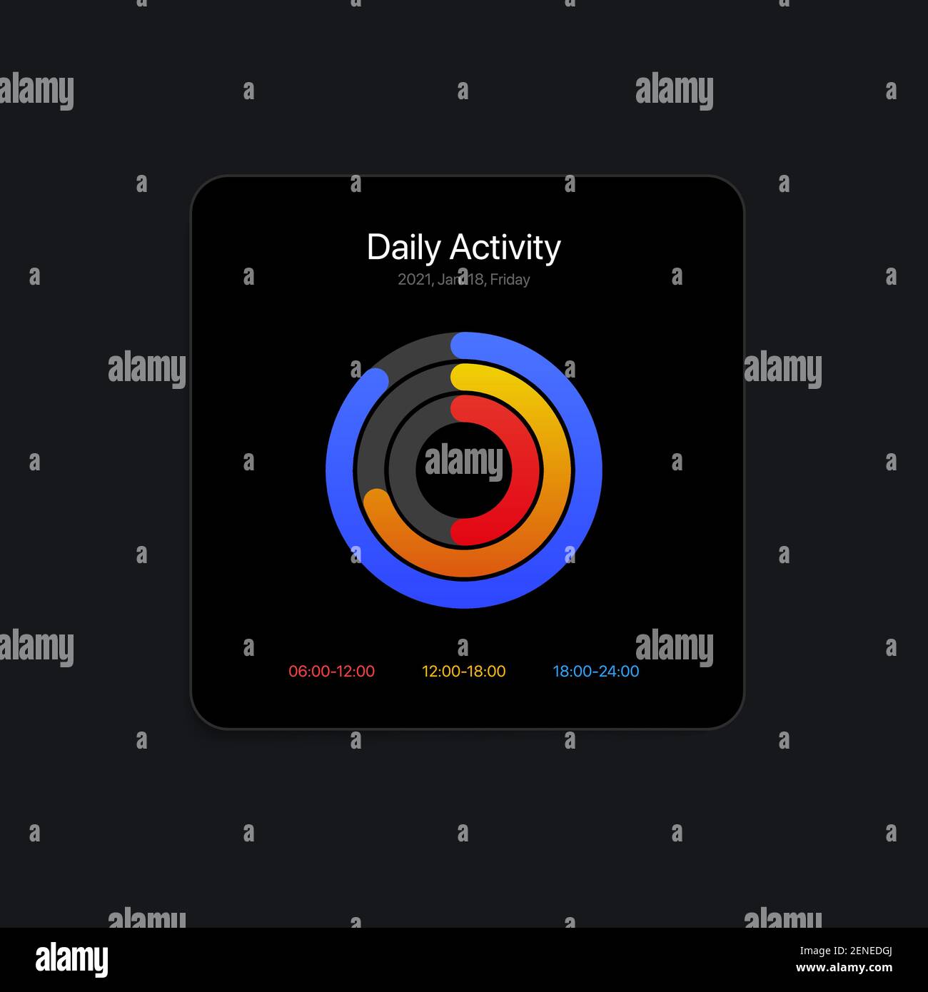 Daily Activity UI Interface Concept. Vector illustration Stock Vector ... Daily Activity UI Interface Concept. Vector illustration Stock Vector ...