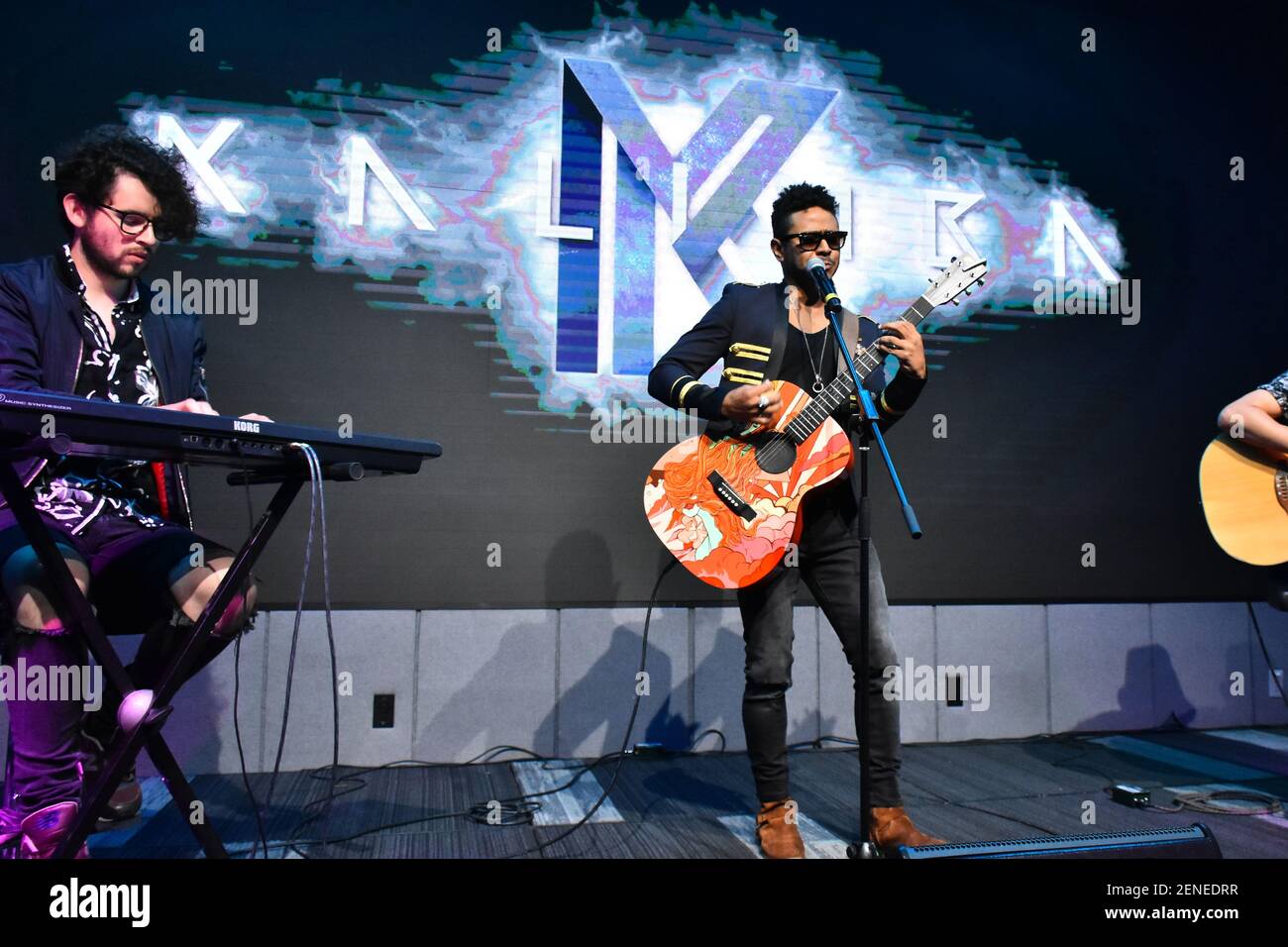 MEXICO CITY, MEXICO - AUGUST 5: Singer Kalimba performs a showcase ...