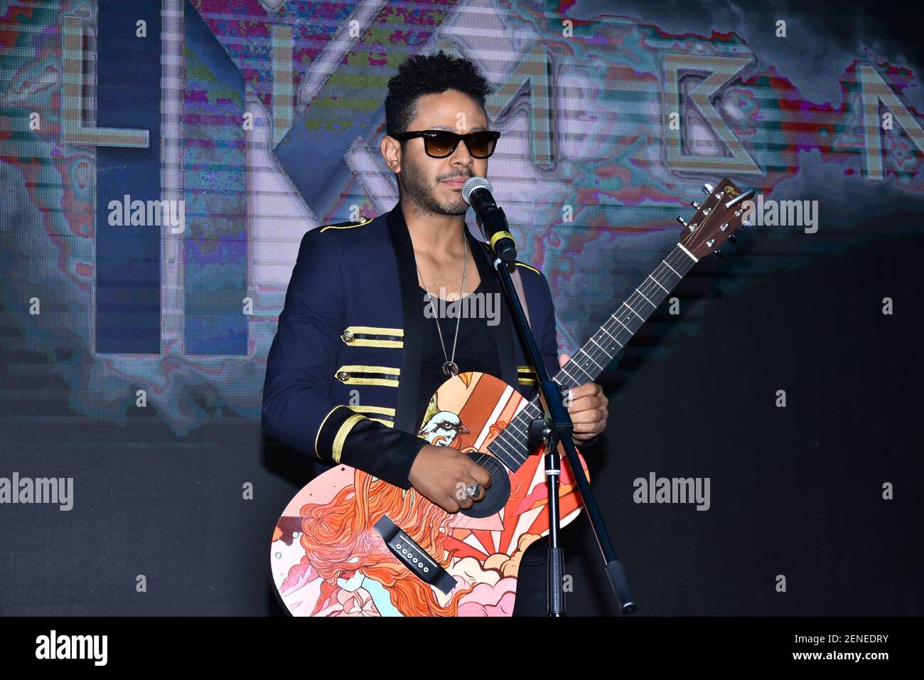 MEXICO CITY, MEXICO - AUGUST 5: Singer Kalimba performs a showcase ...