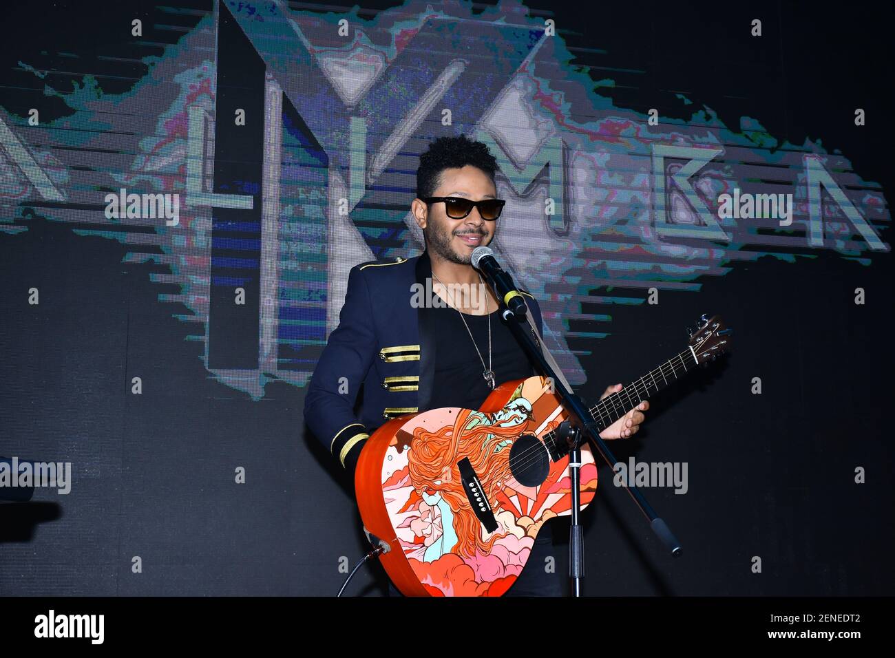 MEXICO CITY, MEXICO - AUGUST 5: Singer Kalimba performs a showcase ...