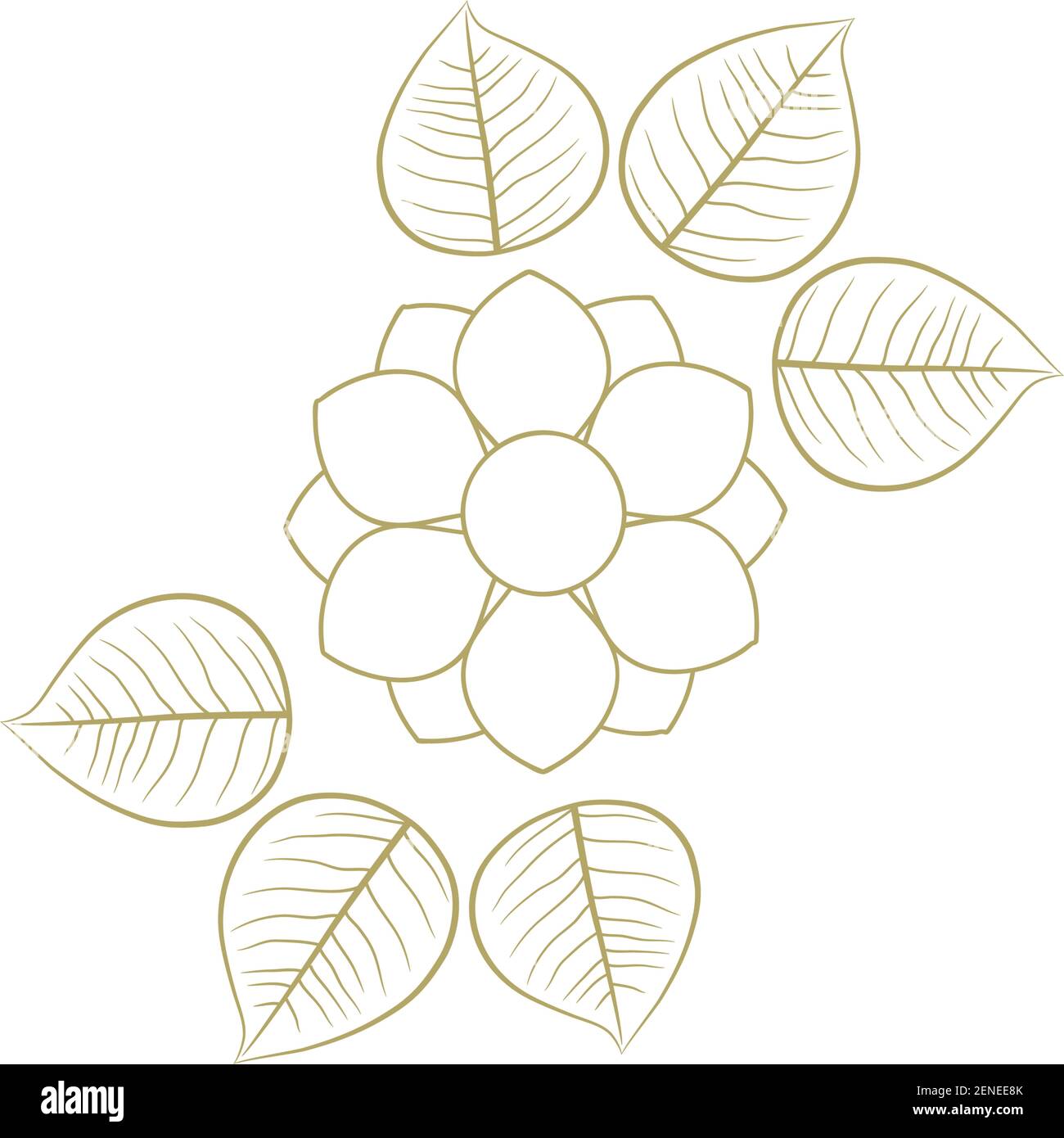 Golden flowers, vector Stock Vector Image & Art - Alamy