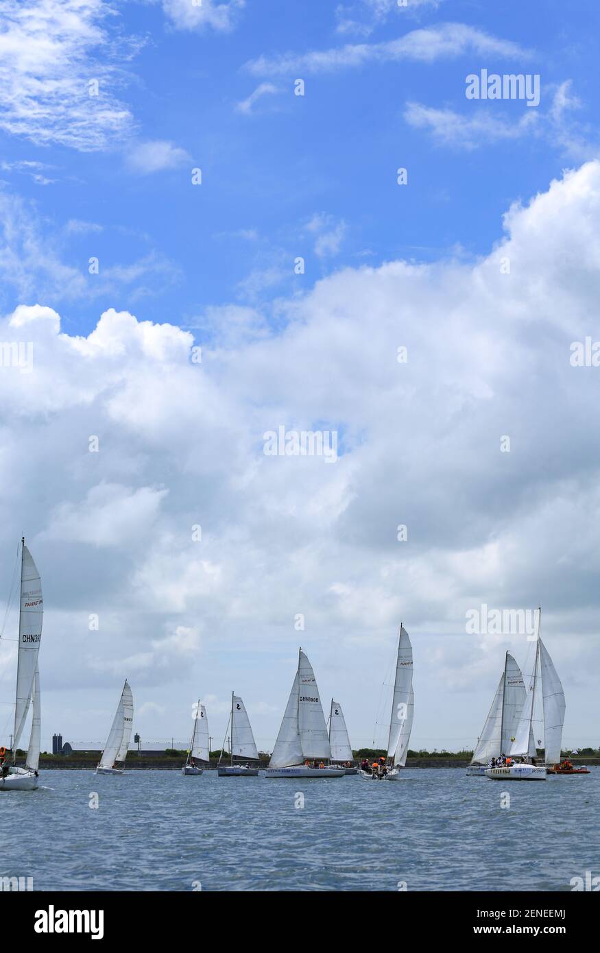 Sailboats compete against each other in Ningbo city, east China¡¯s ...