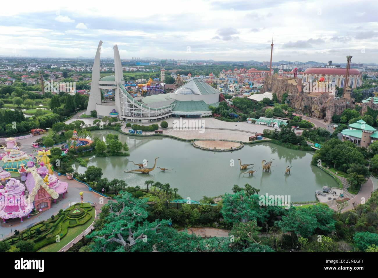 Jiangsu,CHINA-Aerial photo shows China dinosaur park in Changzhou ...