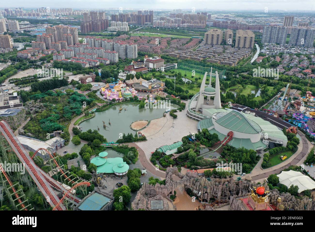 Jiangsu,CHINA-Aerial photo shows China dinosaur park in Changzhou ...