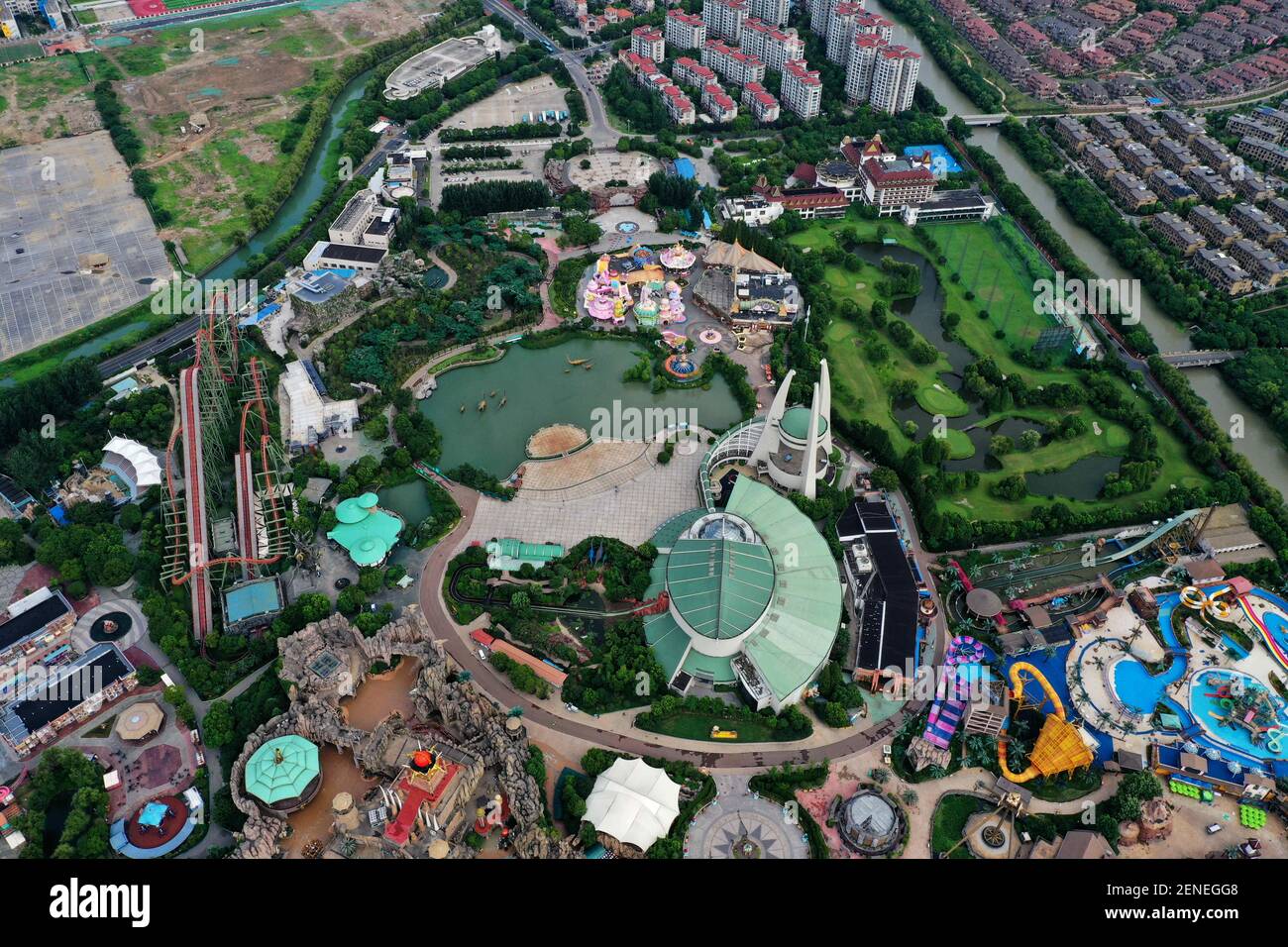 Jiangsu,CHINA-Aerial photo shows China dinosaur park in Changzhou ...