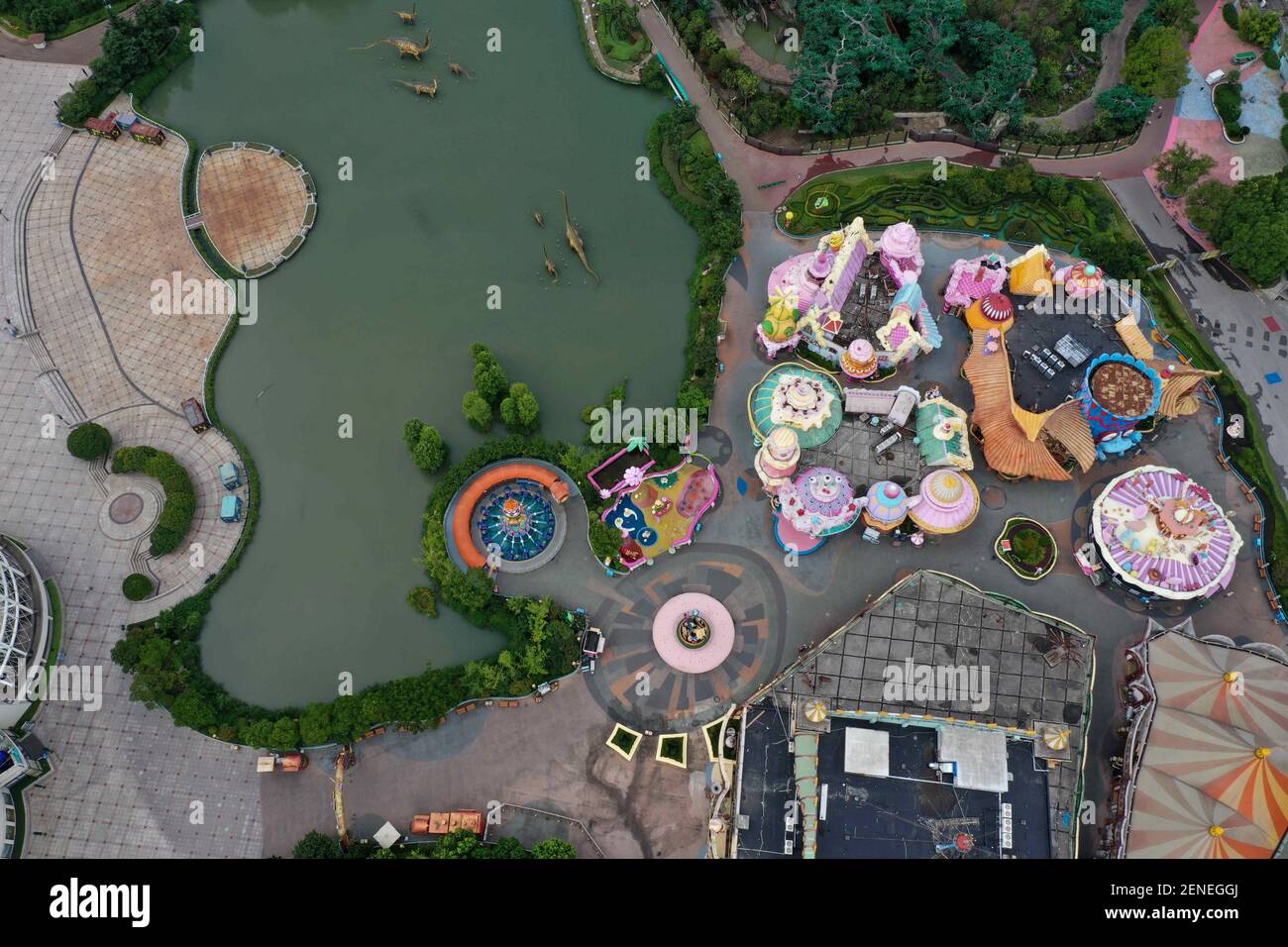 Jiangsu,CHINA-Aerial photo shows China dinosaur park in Changzhou ...